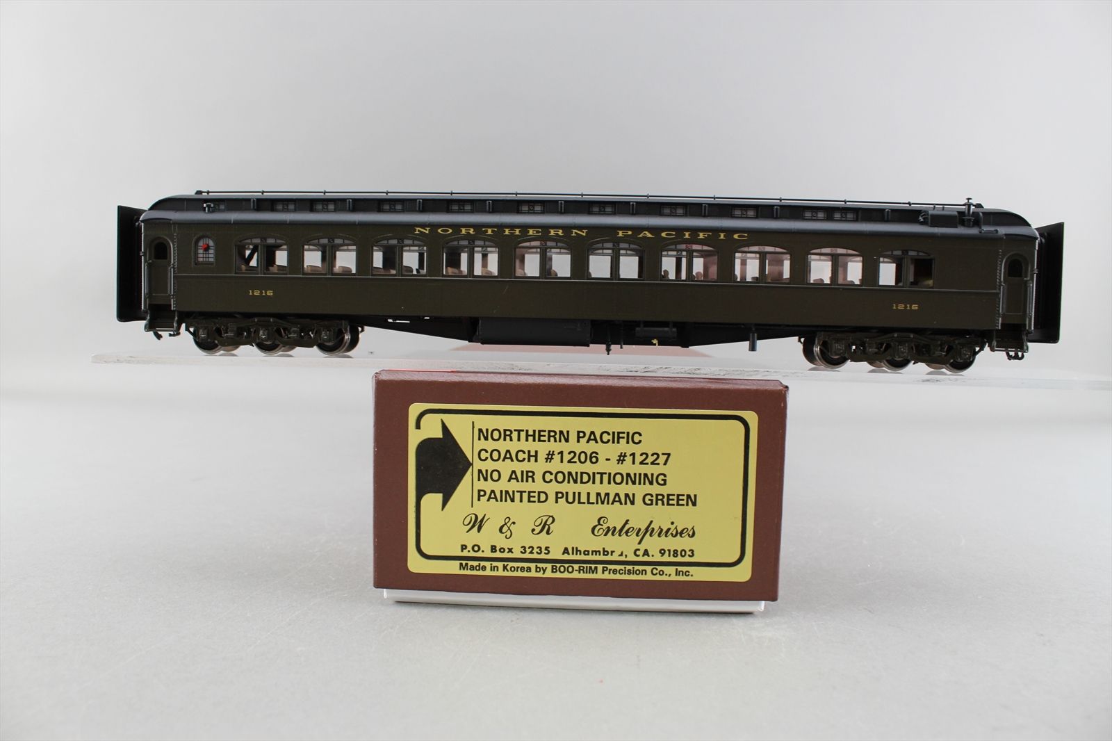 HO Brass Model - W&R NP Northern Pacific Coach Pullman Green No A/C ...