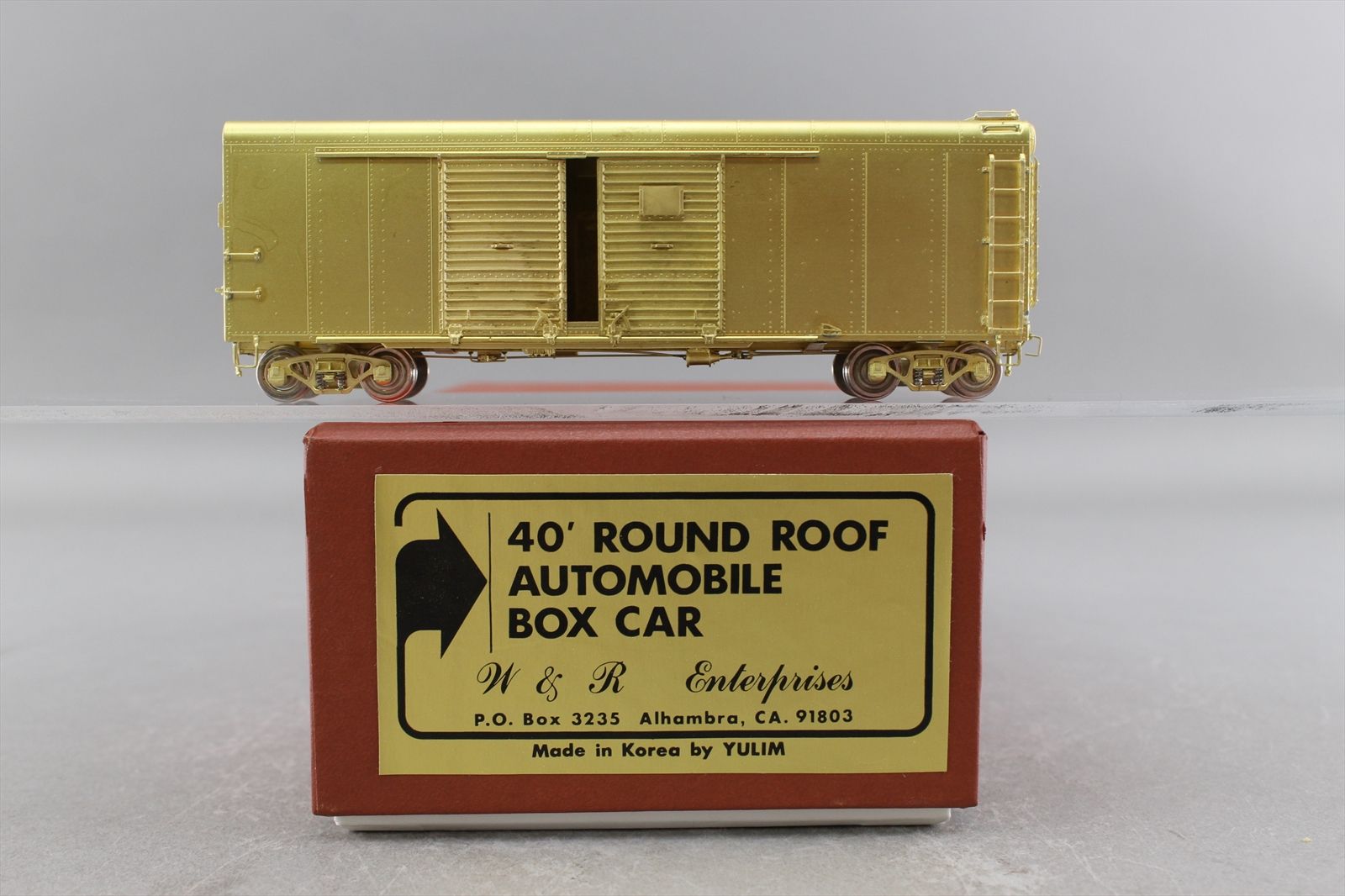 HO Brass Model - W&R 40' Round Roof Auto Automobile Box Car Boxcar ...