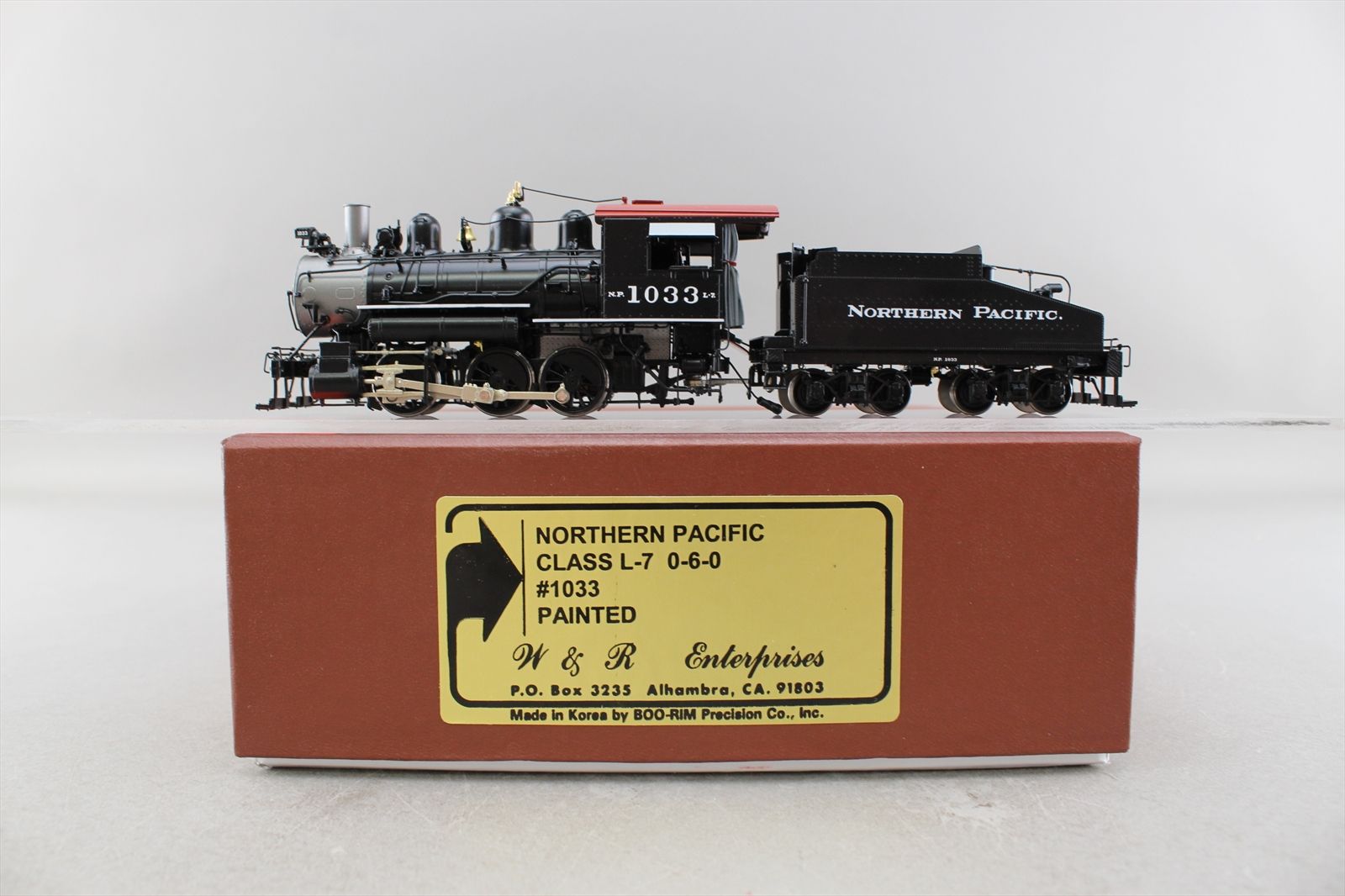 HO Brass Model - W&R NP Northern Pacific L-7 0-6-0 #1033 - F/P - 2006 ...