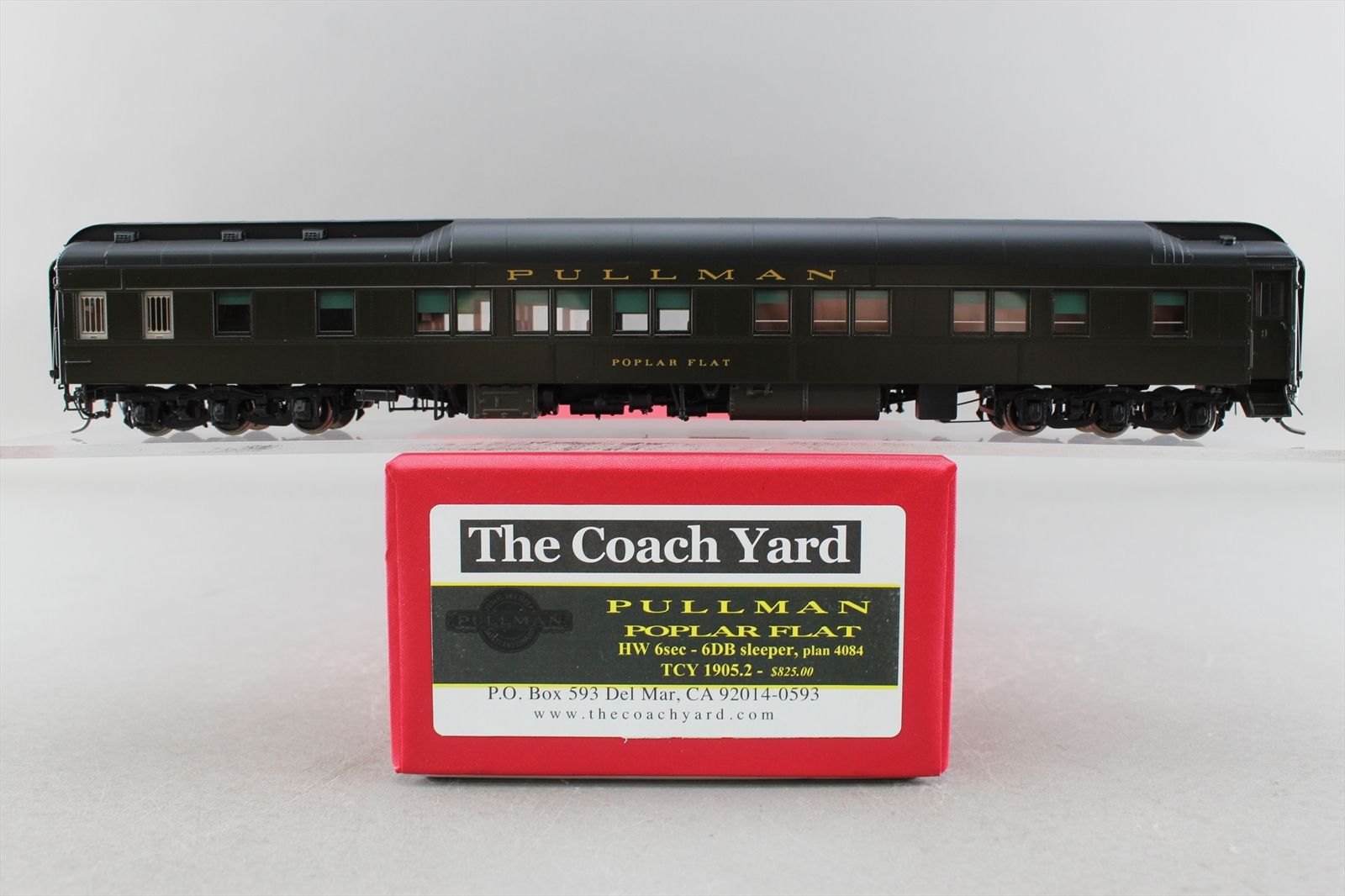 HO Brass Model - TCY 1905 Pullman HW Heavyweight 6-6 Sleeper Poplar ...