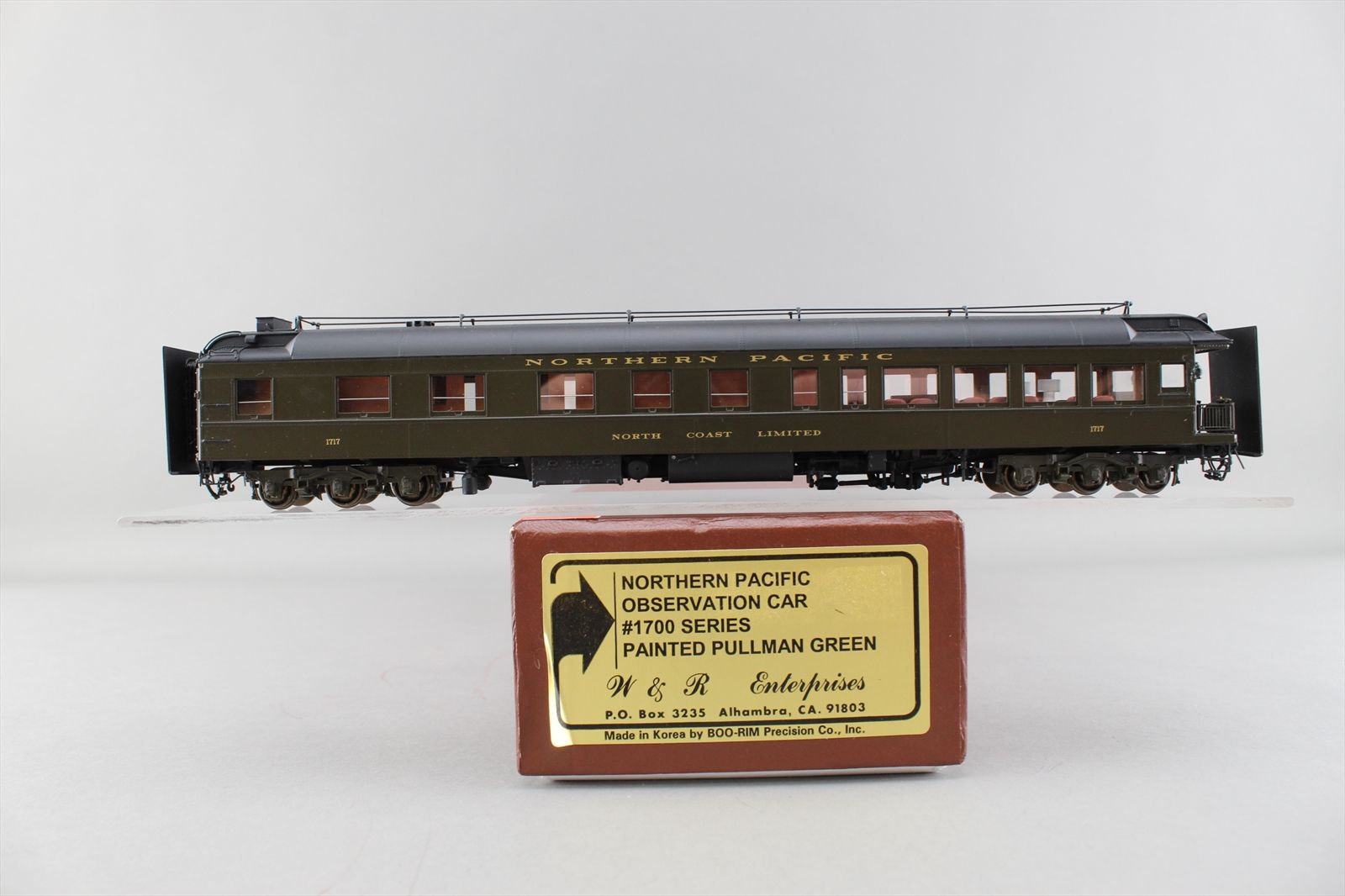 HO Brass Model - W&R NP Northern Pacific Pullman Green Observation Car ...