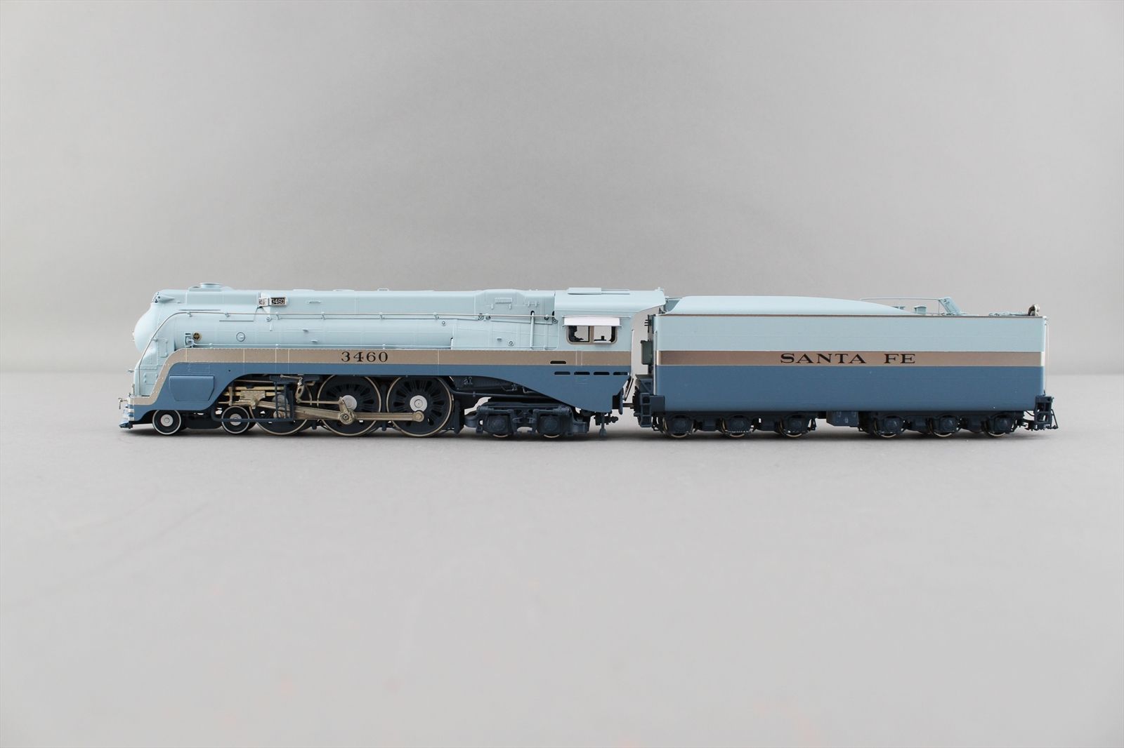 HO Brass Model - Hallmark Super Crown AT&SF Santa Fe Blue Goose Streamlined 4-6-4 #3460 Original ...