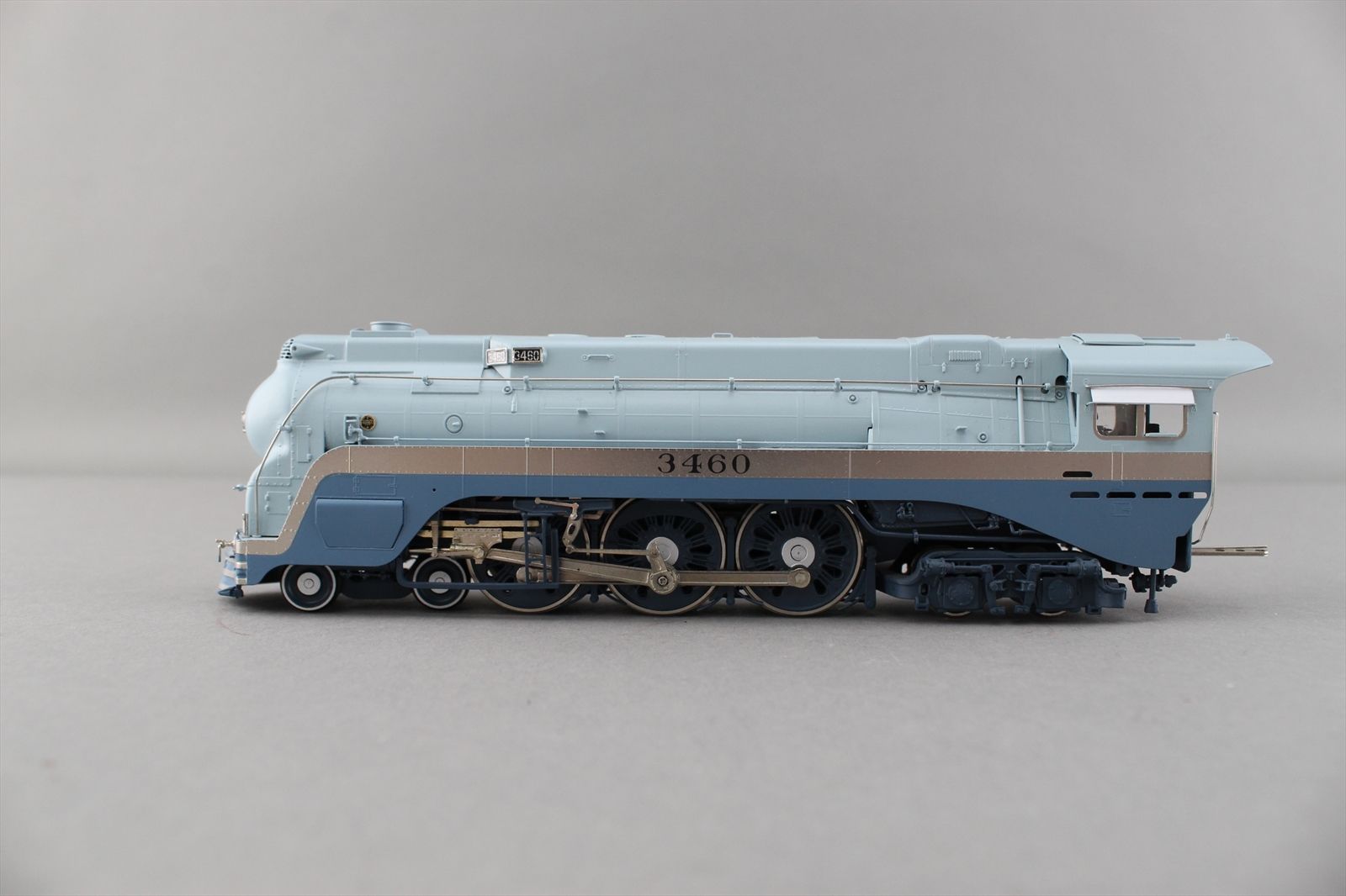 HO Brass Model - Hallmark Super Crown AT&SF Santa Fe Blue Goose Streamlined 4-6-4 #3460 Original ...