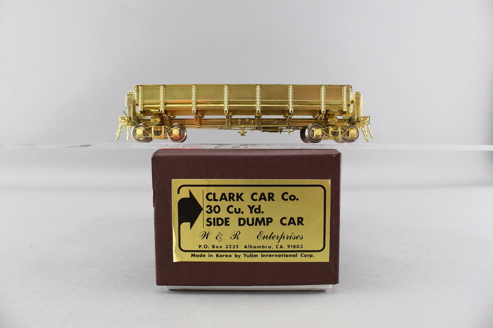 HO Brass Model - W&R Clark Car Company 30 Cubic Yard Side Dump Car ...