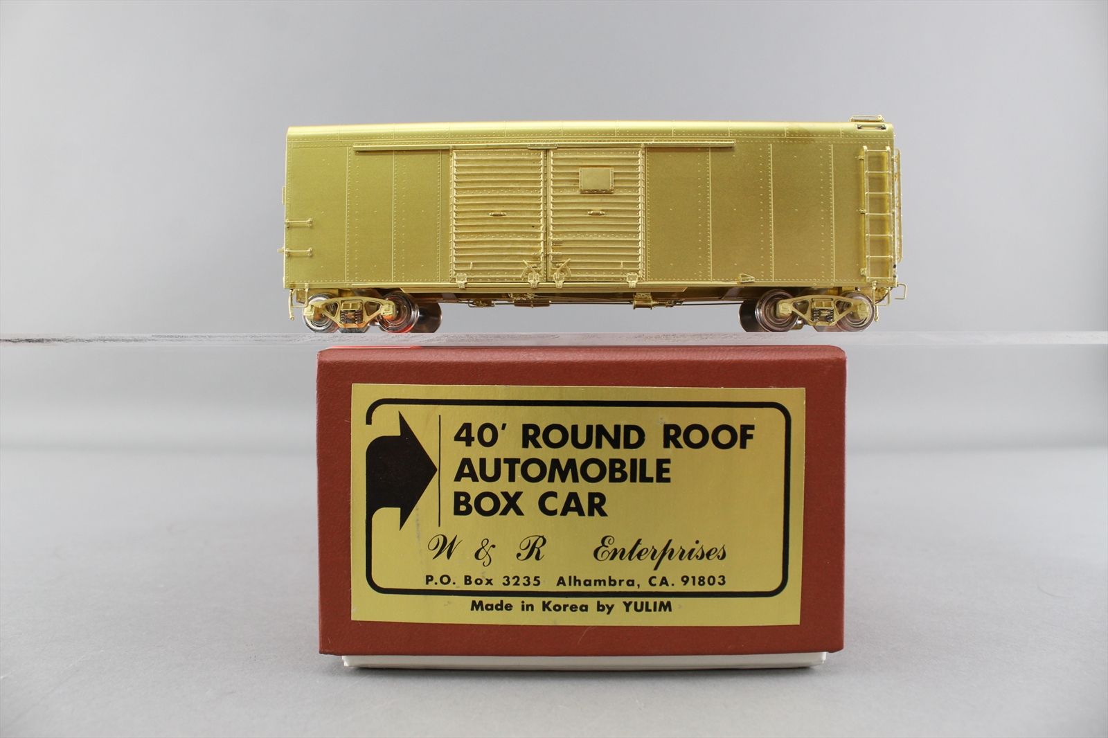 HO Brass Model - W&R 40' Round Roof Auto Automobile Box Car Boxcar ...
