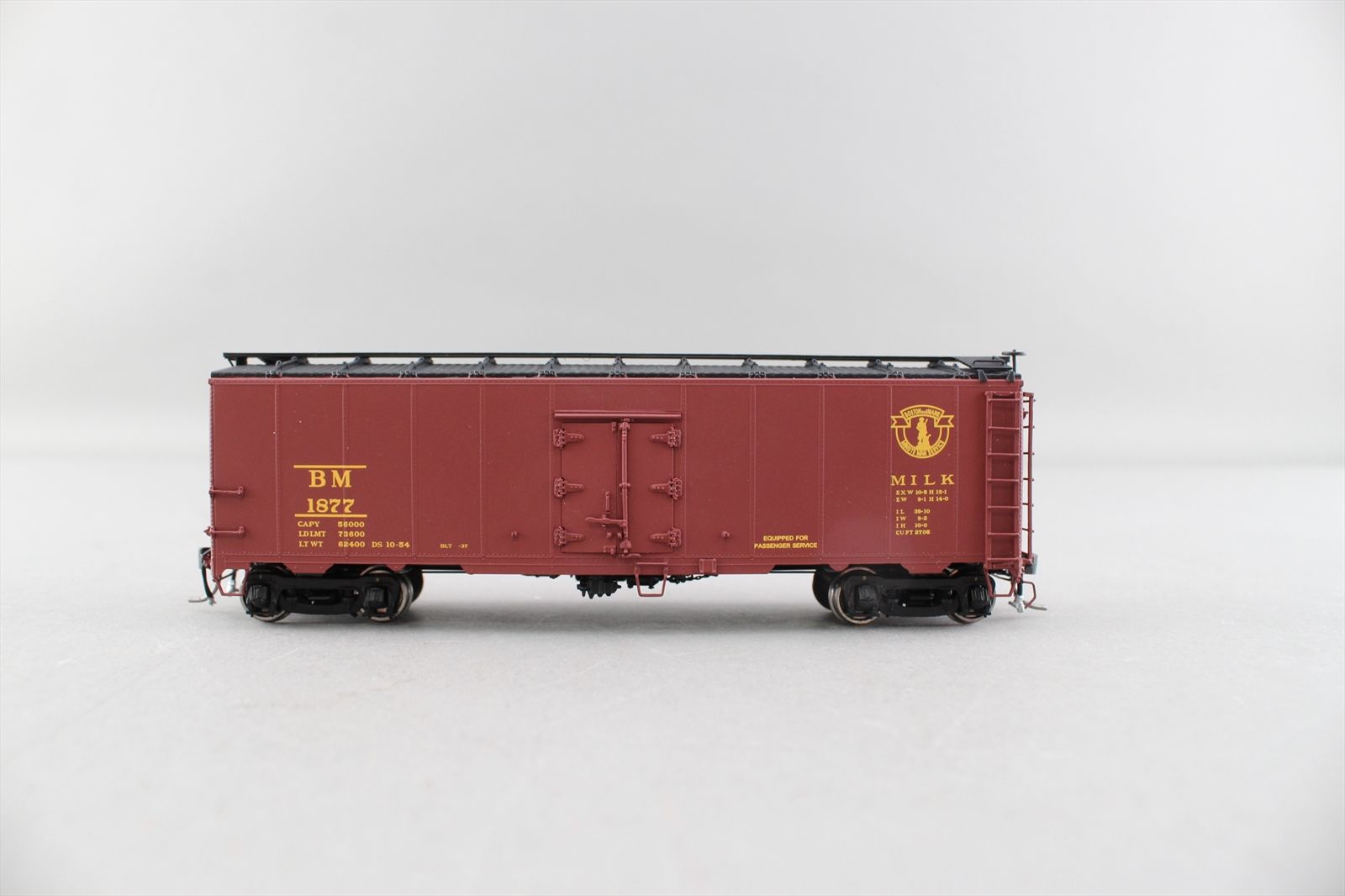 HO Brass Model - ASM American Scale Models B&M Boston & Maine Milk Car ...