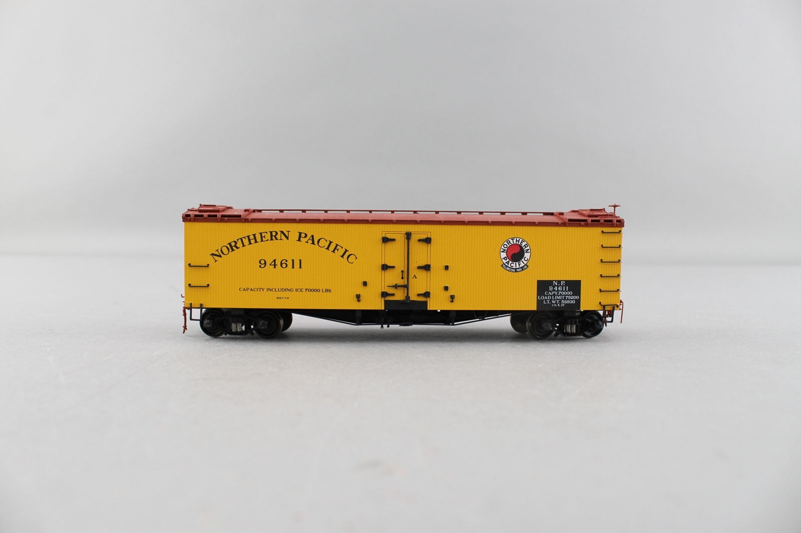 HO Brass Model - W&R Version 1 NP Northern Pacific Reefer Yellow Truss ...