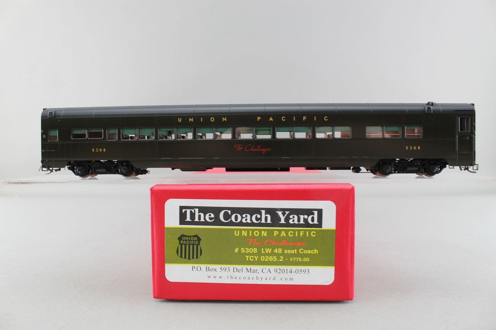 HO Brass Model - TCY 0265.2 UP Union Pacific LW 48 Seat Coach #5308 The ...