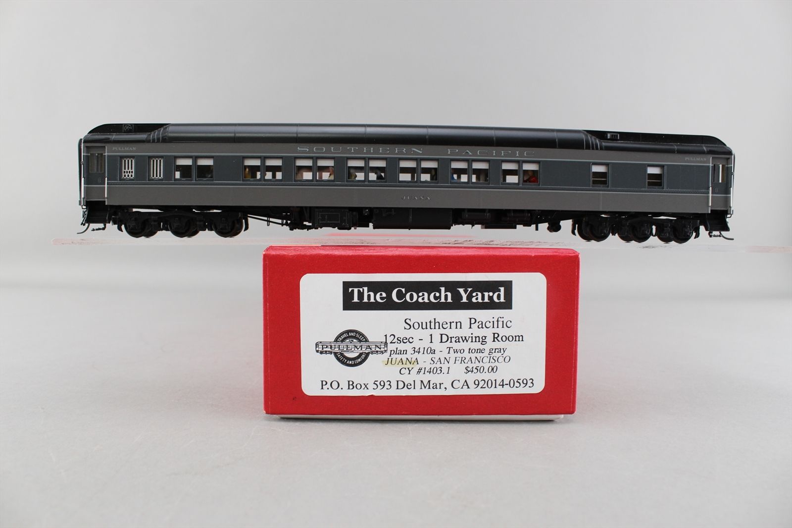 HO Brass Model - TCY 1403.1 SP Southern Pacific 12-1 Sleeper Plan 3410a ...