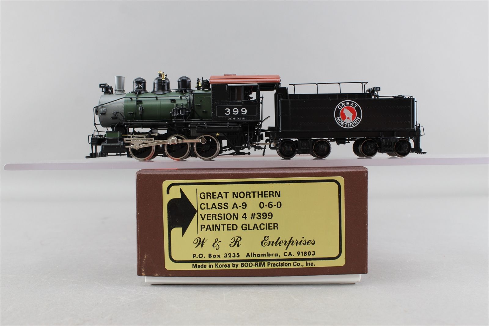 HO Brass Model - W&R GN Great Northern A-9 0-6-0 Version 4 Glacier Park ...
