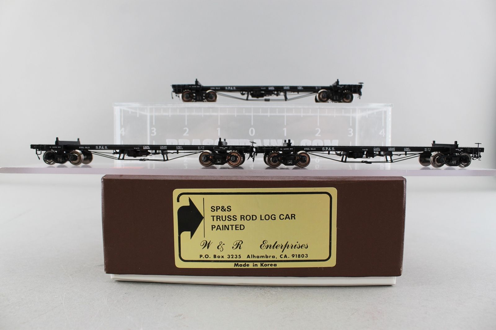 HO Brass Model - W&R SP&S Seattle Portland & Spokane Truss Rod Log Cars ...