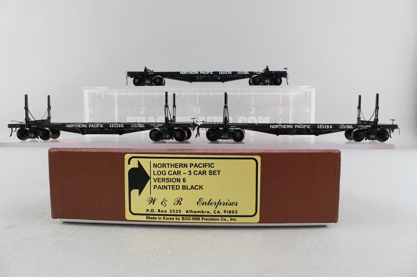 HO Brass Model - W&R NP Northern Pacific Truss Rod Log Car Set of 3 - F ...