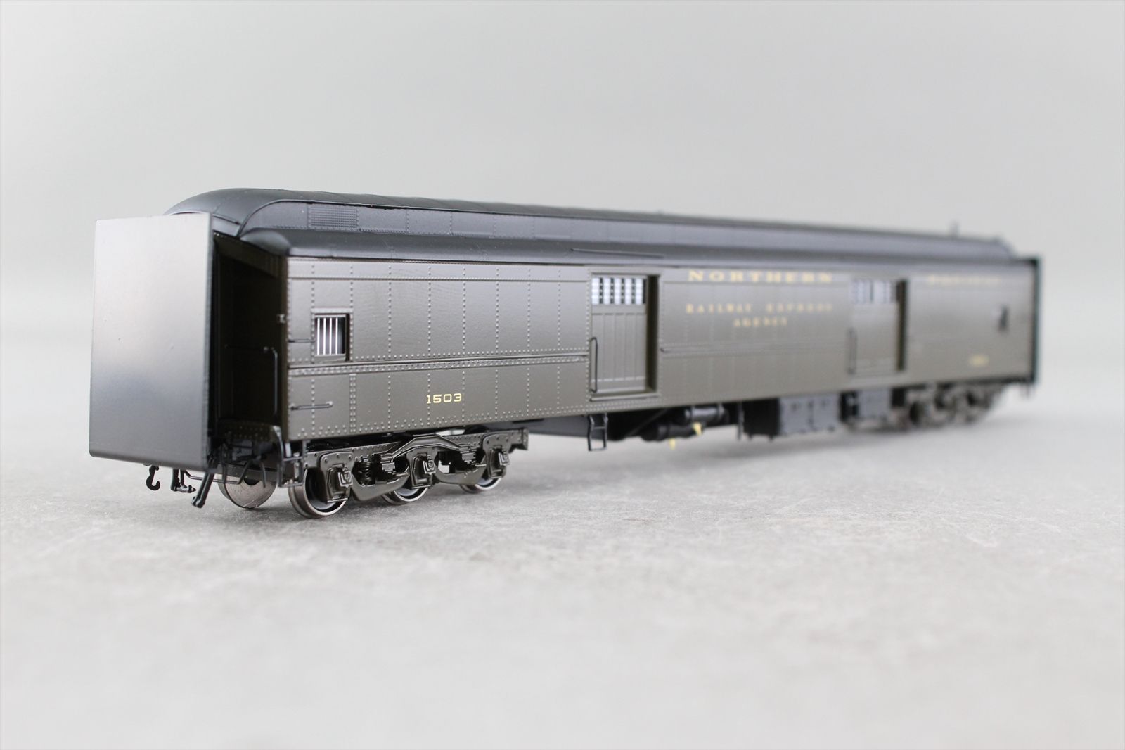 HO Brass Model - W&R NP Northern Pacific Baggage Car Pullman Green #1503 - F/P - Boo-Rim ...