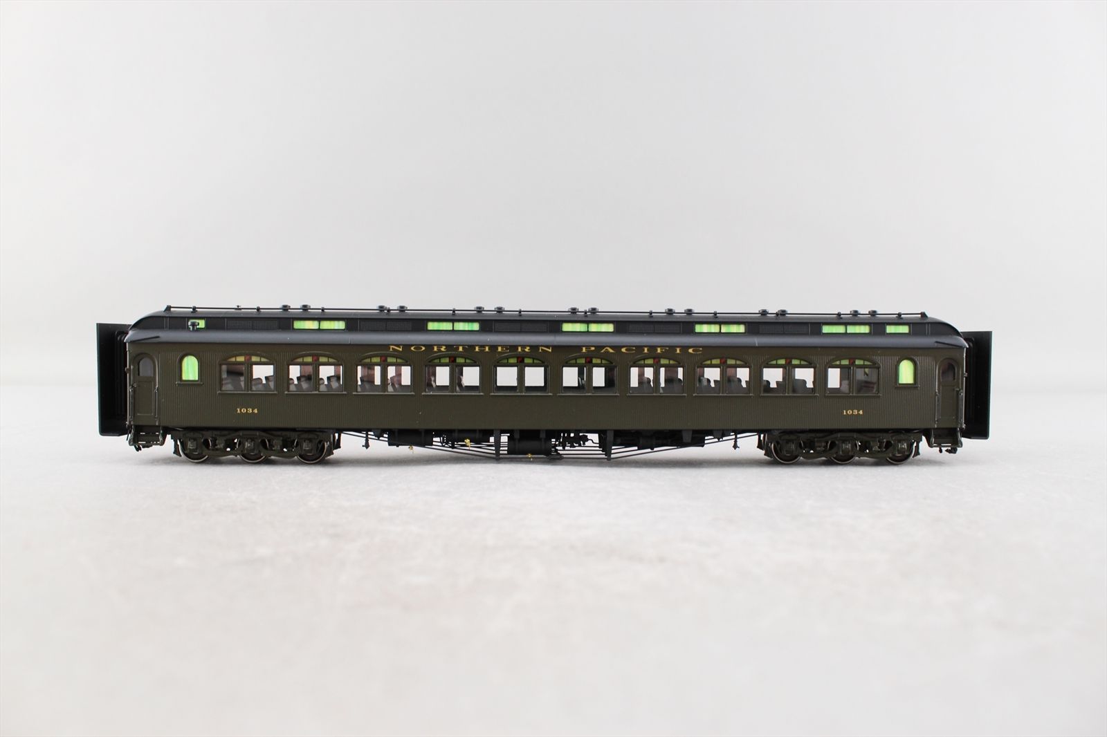 HO Brass Model - W&R NP Northern Pacific Coach Pullman Green #1034 - F ...