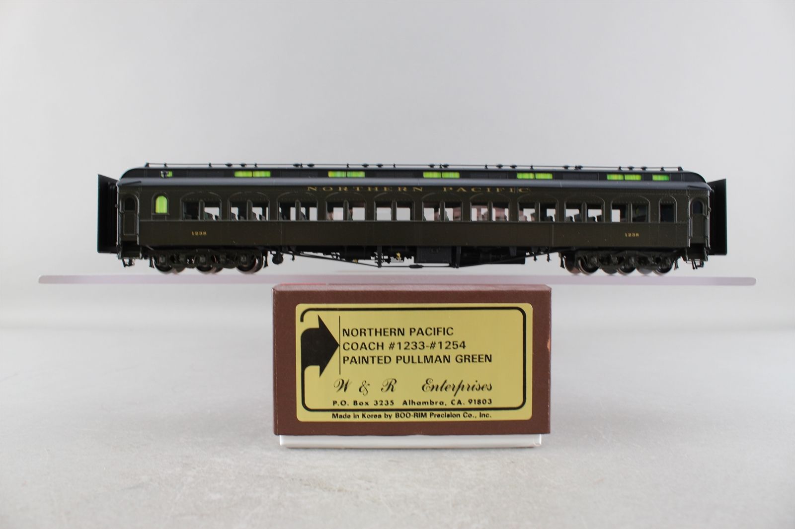 HO Brass Model - W&R NP Northern Pacific Coach Pullman Green #1238 - F ...