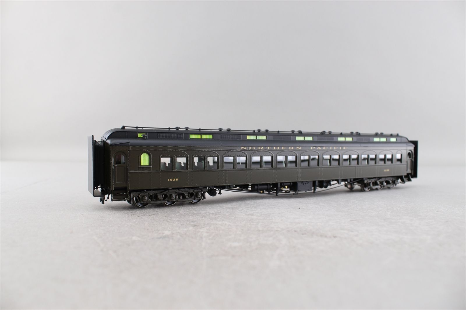 HO Brass Model - W&R NP Northern Pacific Coach Pullman Green #1238 - F ...