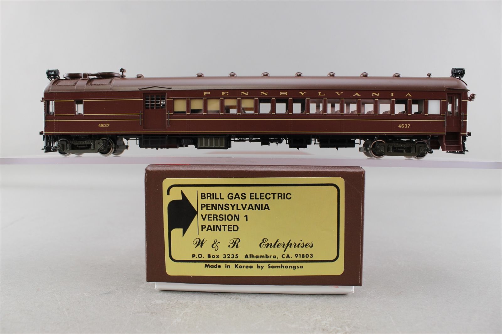 HO Brass Model - W&R Version 1 PRR Pennsylvania Brill Gas Electric ...
