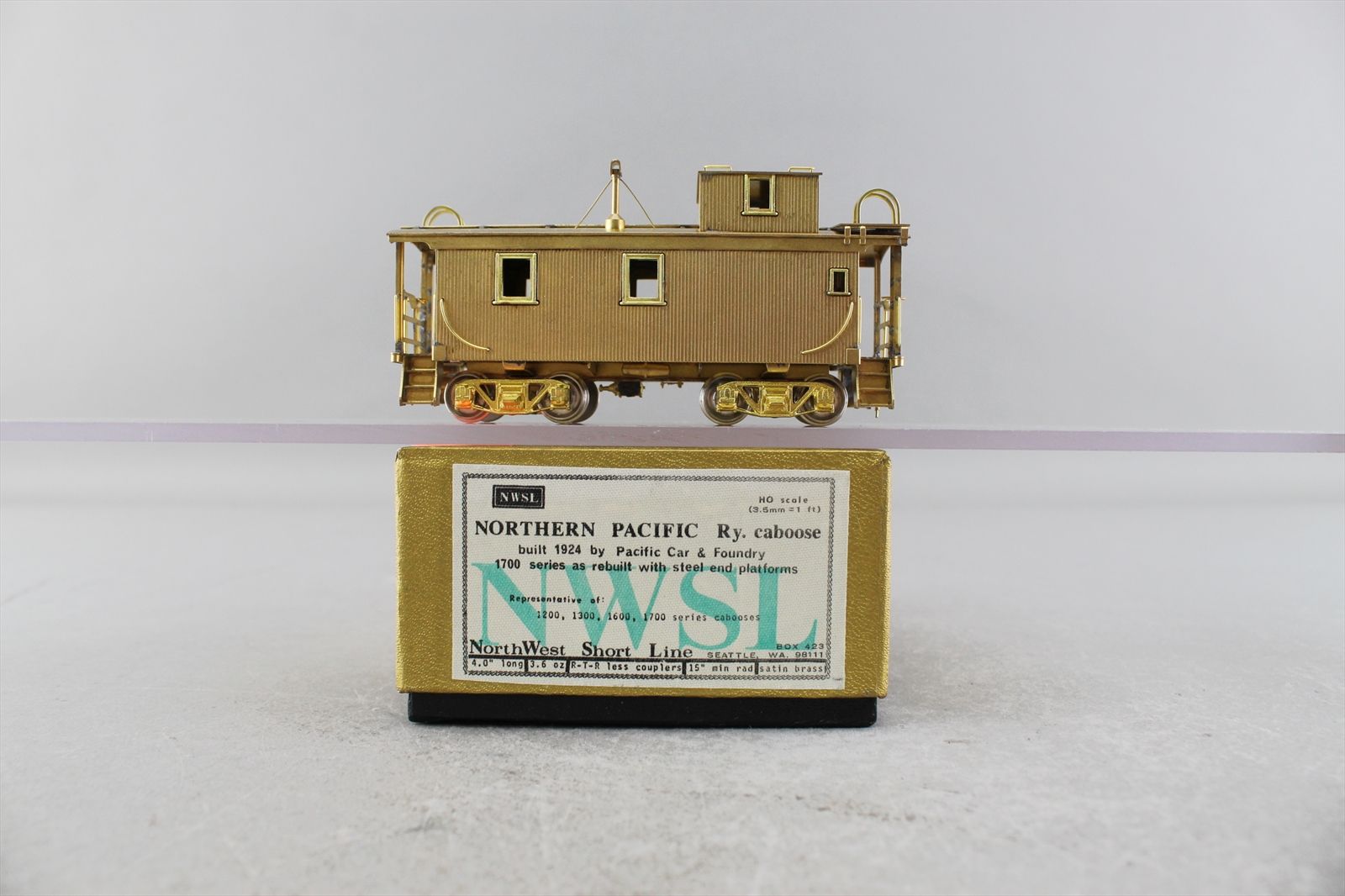 HO Brass Model - NWSL NP Northern Pacific 1924 Wood Caboose 1700 Series - Unpainted - Rebuilt ...