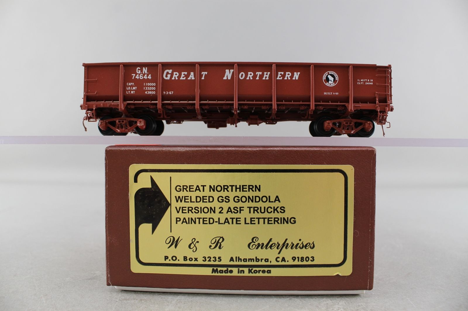 HO Brass Model - W&R Version 2 GN Great Northern GS Gondola ASF Trucks ...