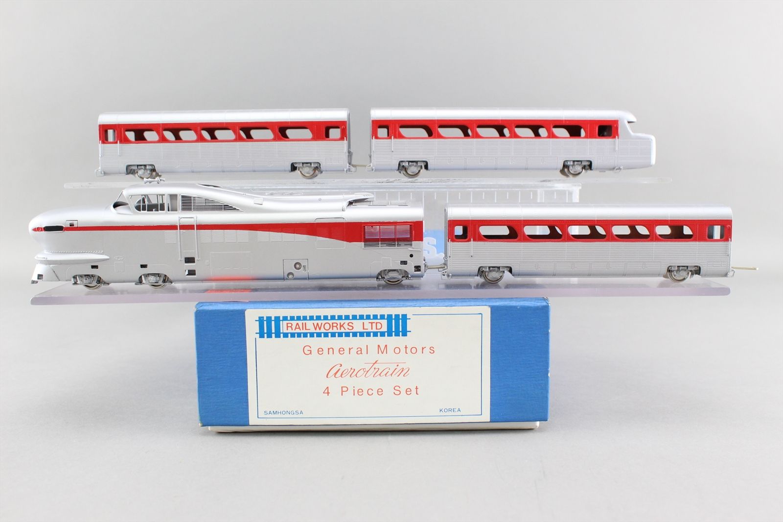 HO Brass Model - Railworks GM General Motors Aerotrain 4 Car Set - F/P ...