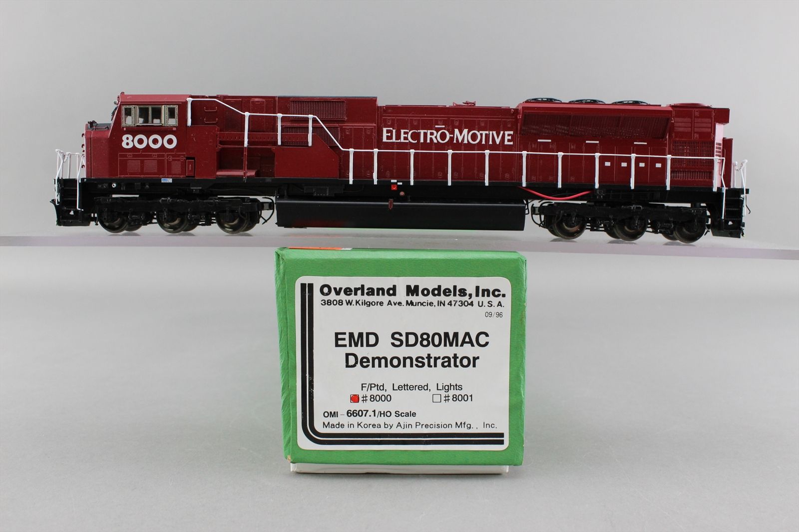 HO Brass Model – OMI 6607.1 EMD SD80MAC Demo Demonstrator #8000 – F/P – 1996 Run – Ajin