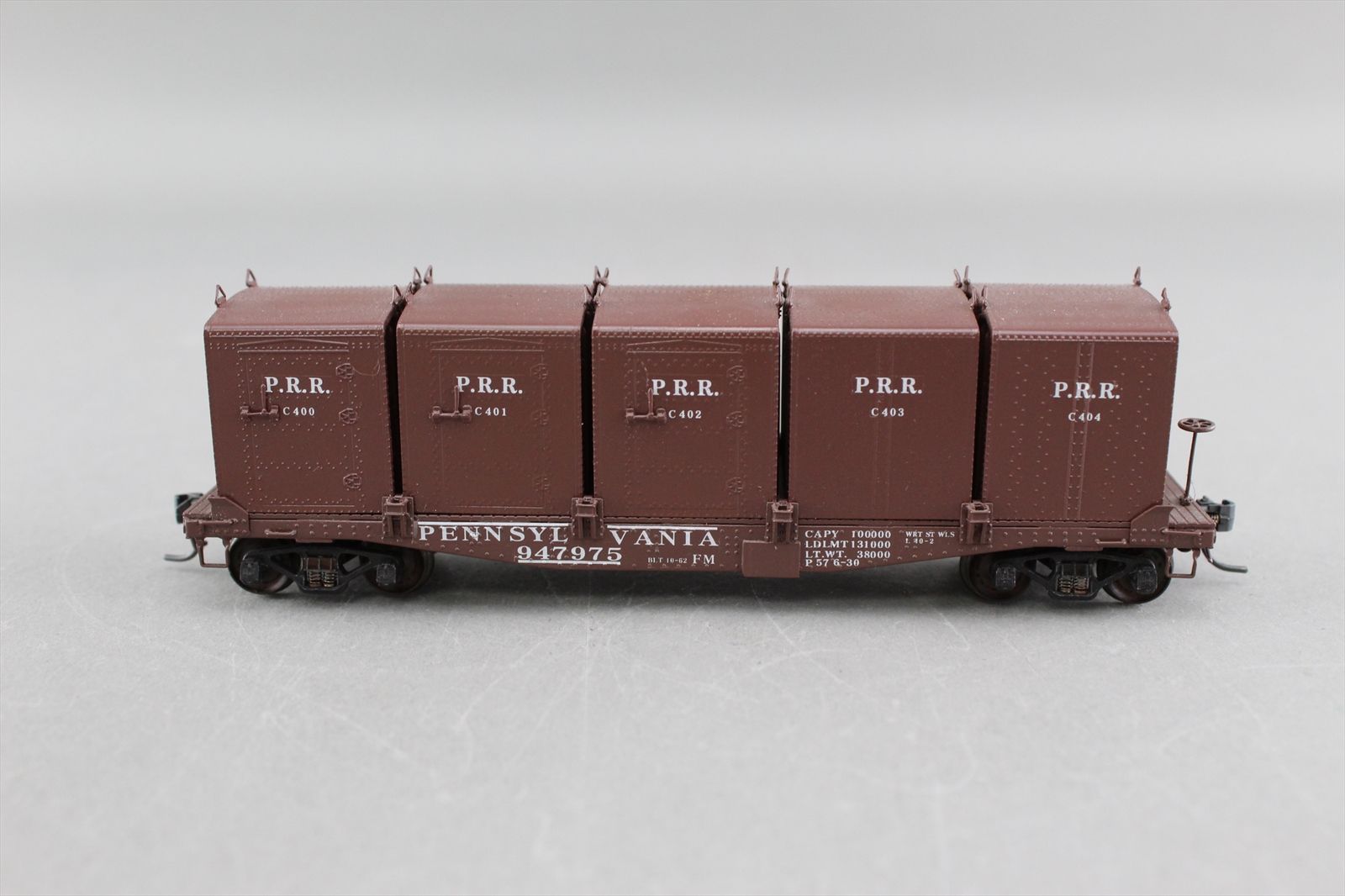HO Brass Model - Railworks R365P FM Container Car w/5 SD-1 Containers ...