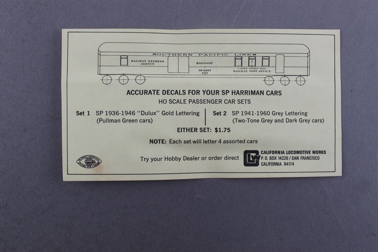 HO Brass Model - Soho SP Southern Pacific 79' San Francisco Commuter ...