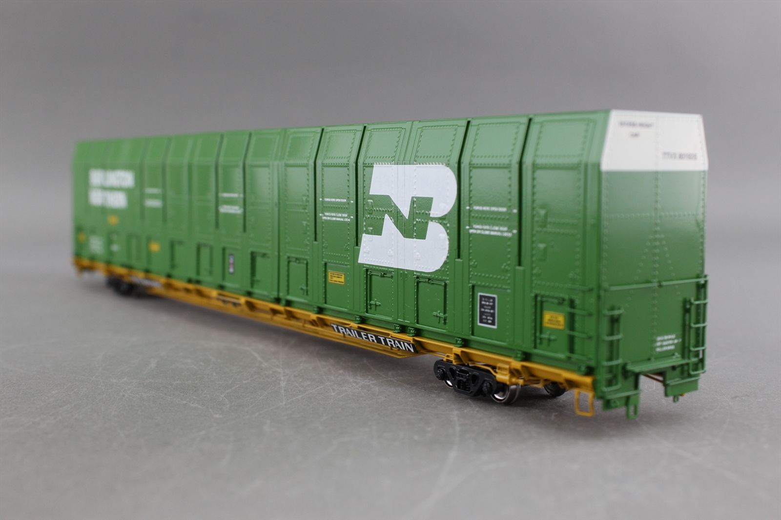 HO Brass Model - OMI 3010.2 BN Burlington Northern TTVX Trailer Train Vert-A-Pac Auto Carrier ...