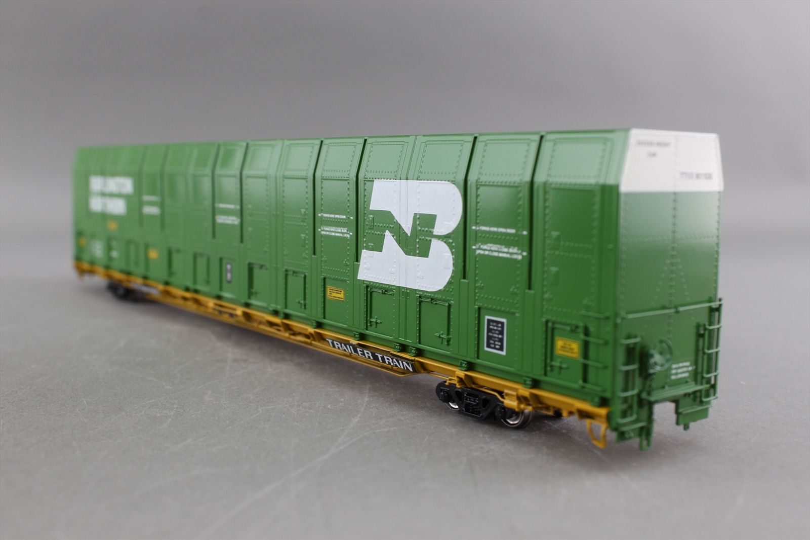 HO Brass Model - OMI 3010.2 BN Burlington Northern TTVX Trailer Train Vert-A-Pac Auto Carrier ...