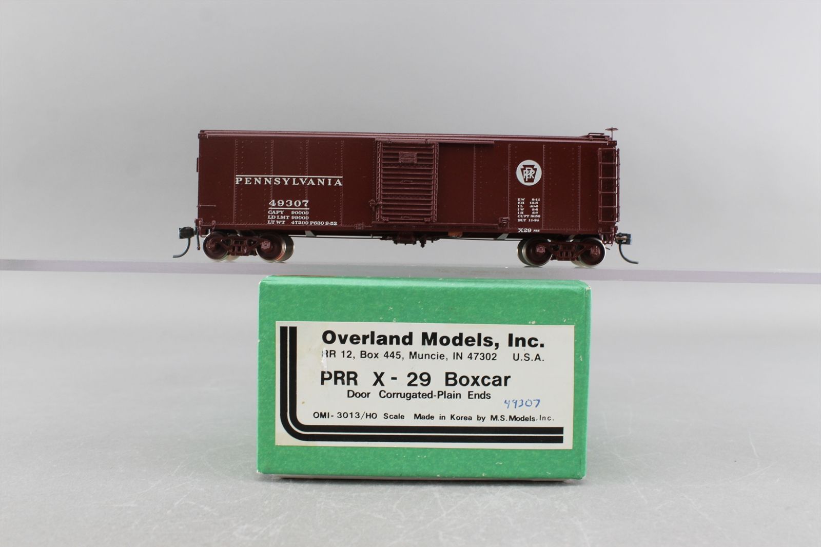 HO Brass Model Train - OMI 3013 PRR Pennsylvania X-29 Boxcar #49307 ...