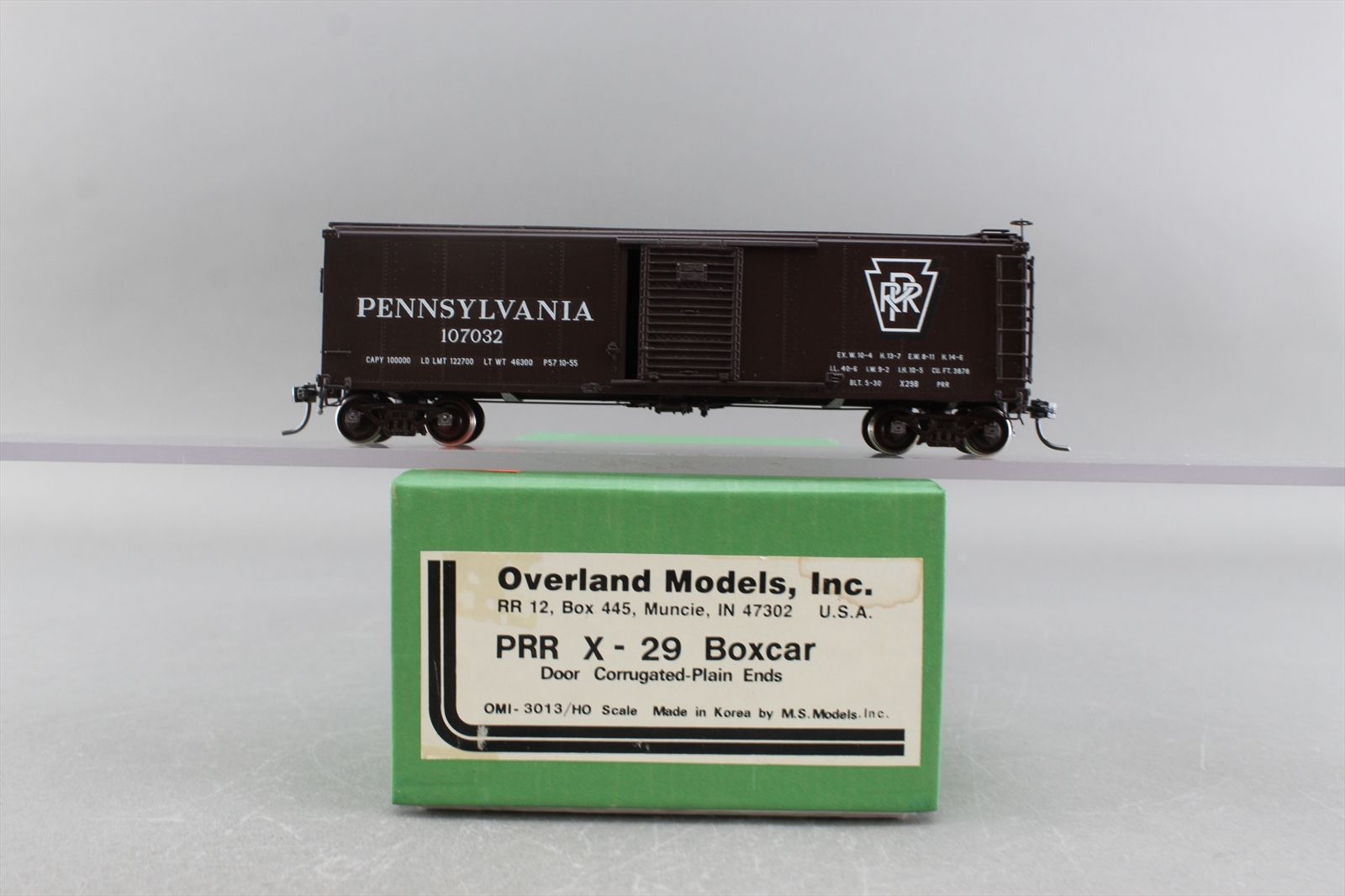 HO Brass Model Train - OMI 3013 PRR Pennsylvania X-29 Boxcar #107032 ...