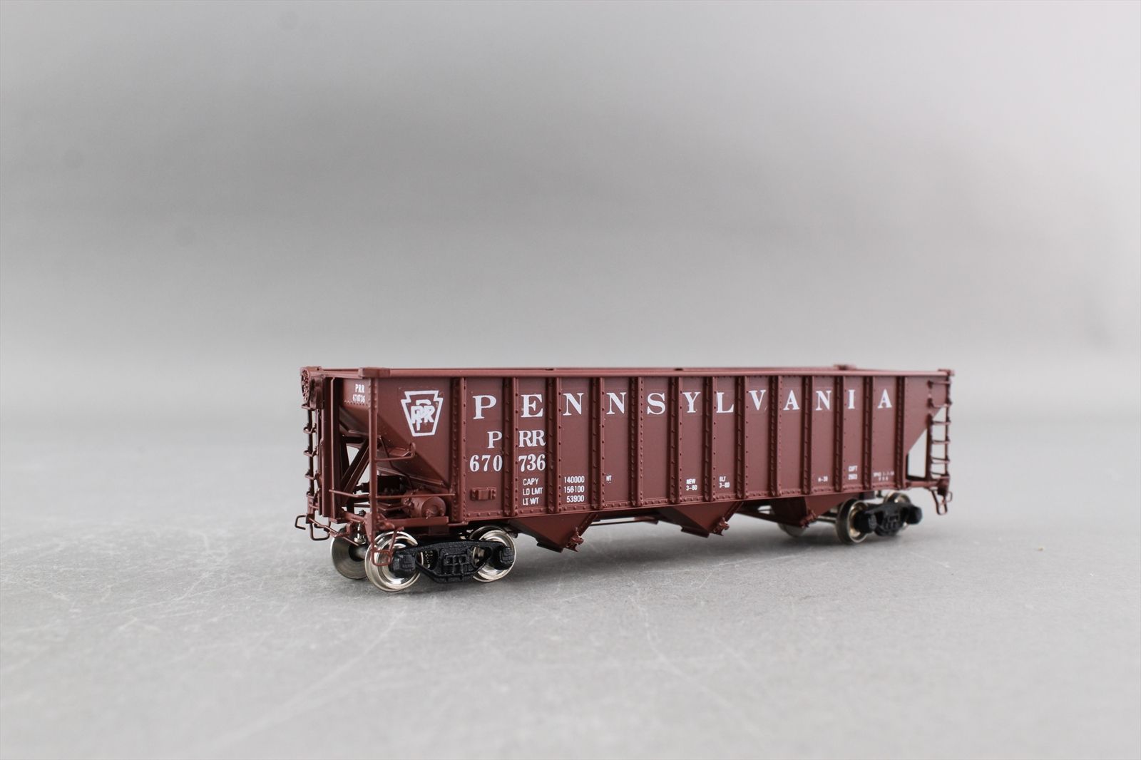 HO Brass Model - PSC 15782-4 PRR Pennsylvania H-39 70-Ton 3 Bay Hopper ...