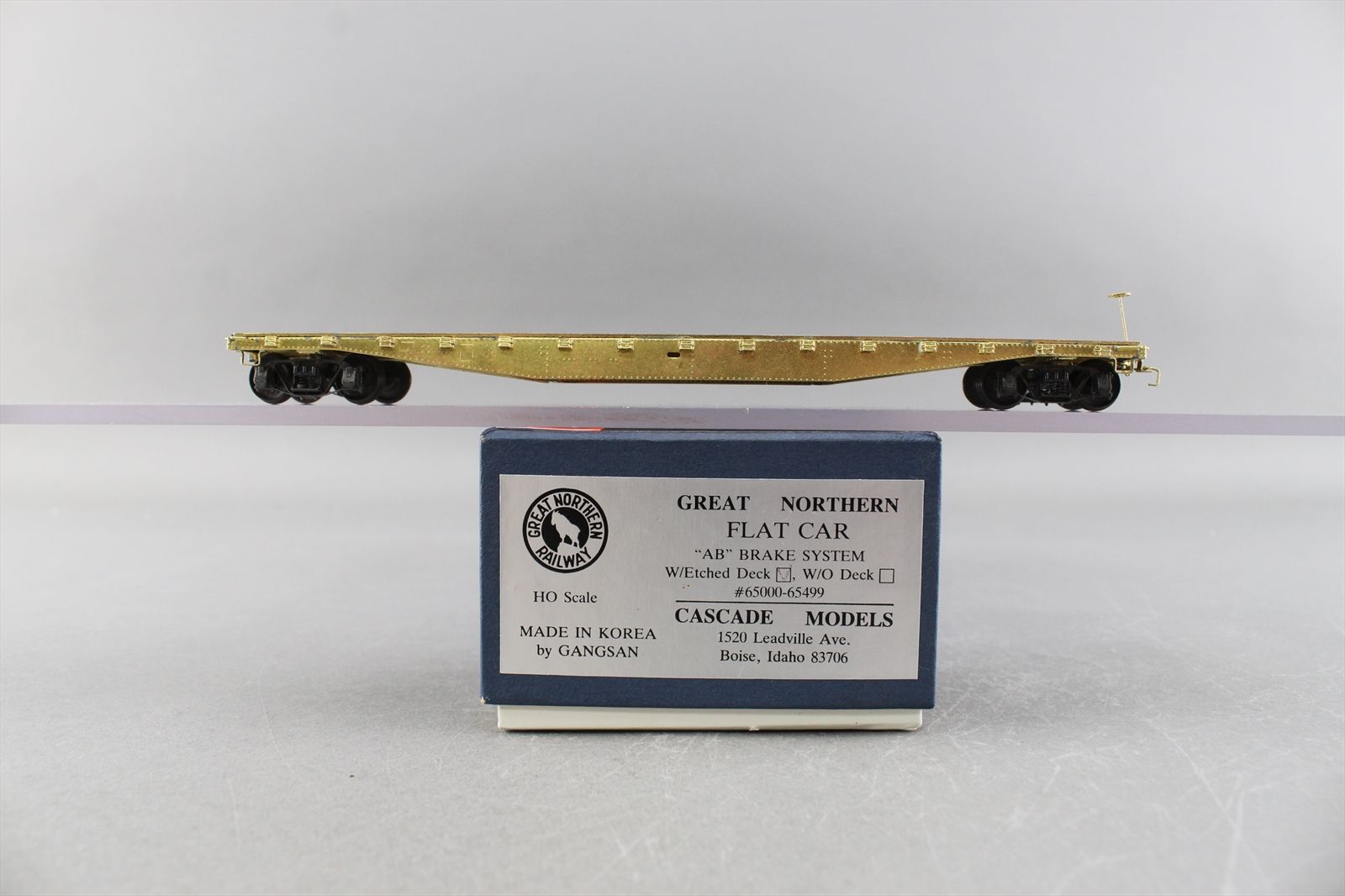 HO Brass Model - Cascade GN Great Northern Flatcar Flat Car w/ Etched ...