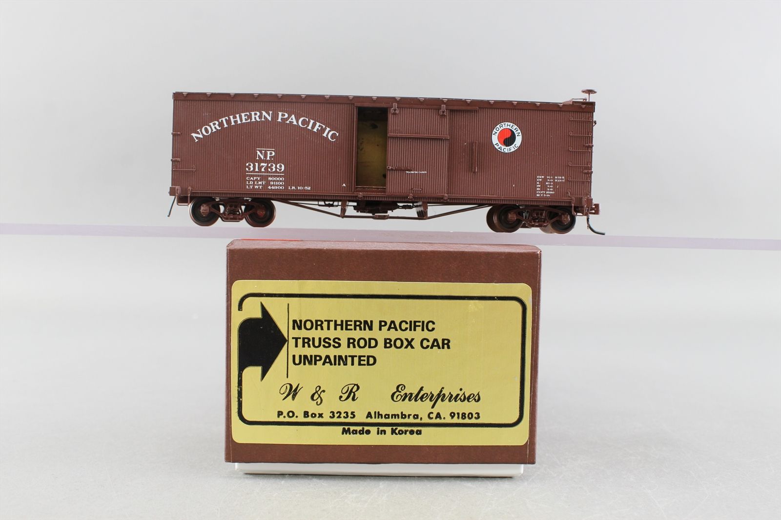 HO Brass Model - W&R NP Northern Pacific Truss Rod Boxcar Box Car ...