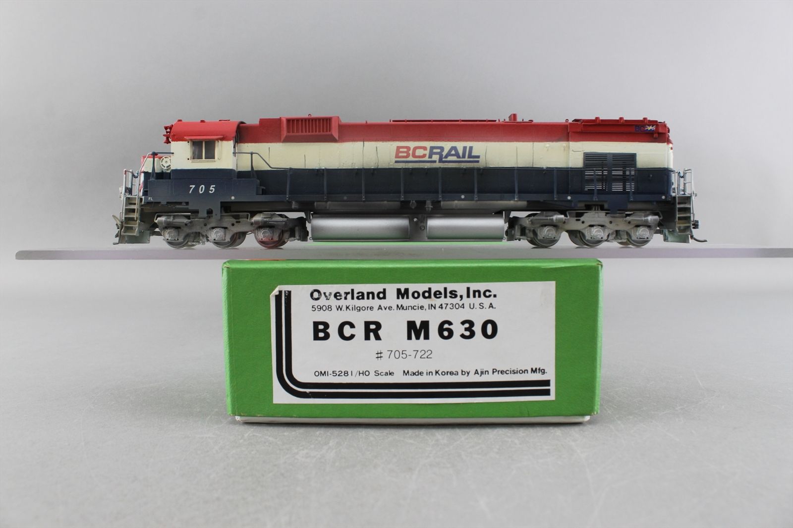 HO Brass Model - OMI 5281 BCR British Columbia M630 #705 - Custom + Weathered - 1991 Run - Ajin