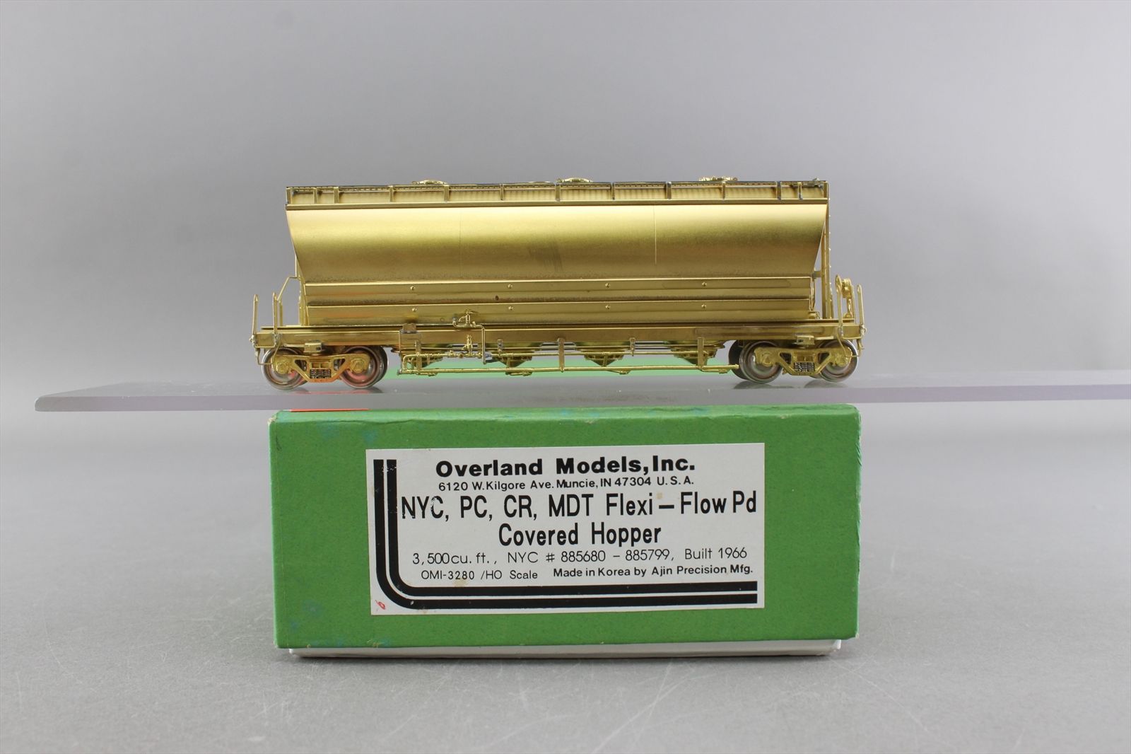 HO Brass Model - OMI 3280 NYC PC CR MDT Flexi-Flow Pd Covered Hopper ...
