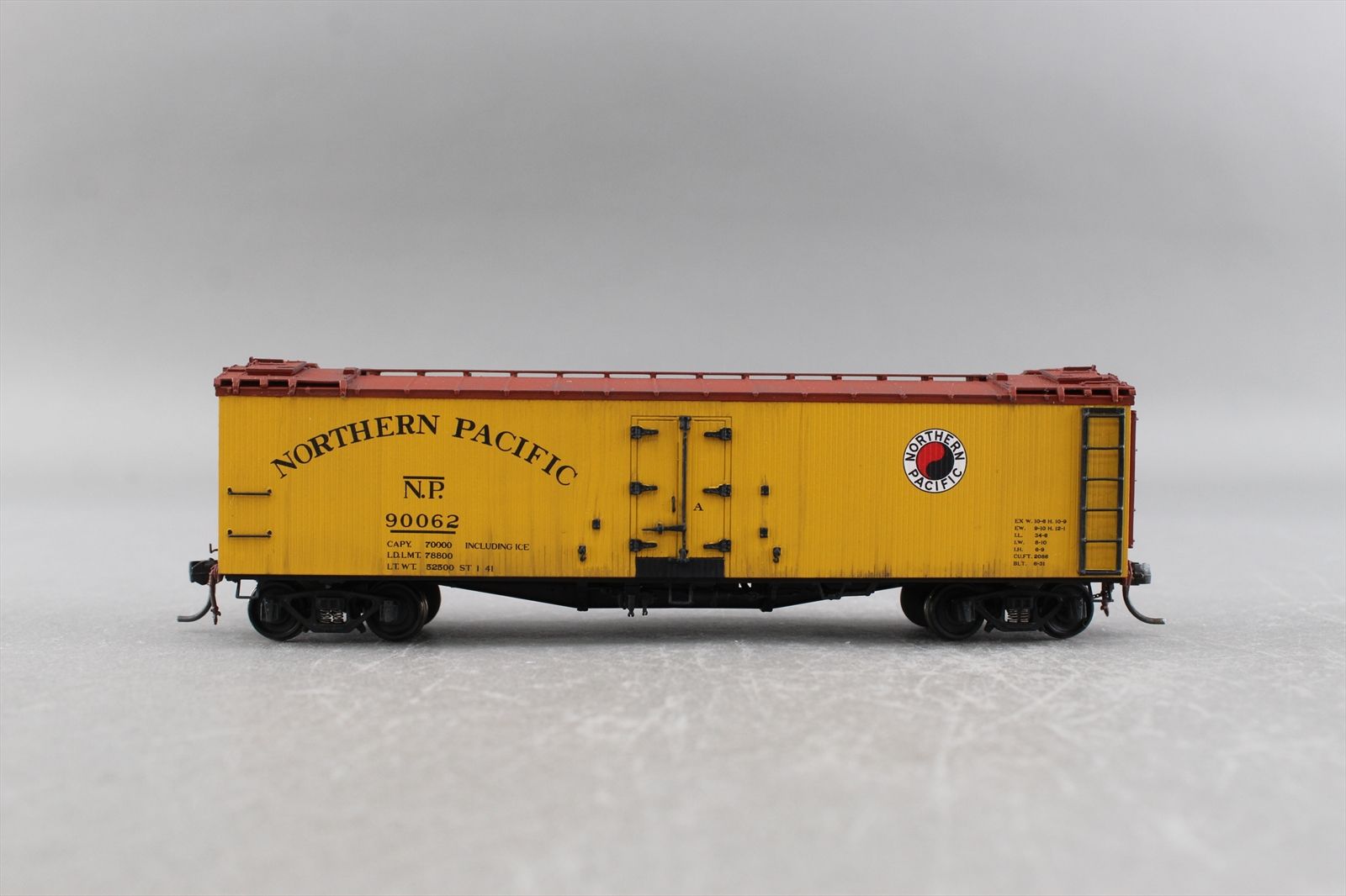 HO Brass Model - W&R Version 3 NP Northern Pacific Wood Reefer Yellow ...