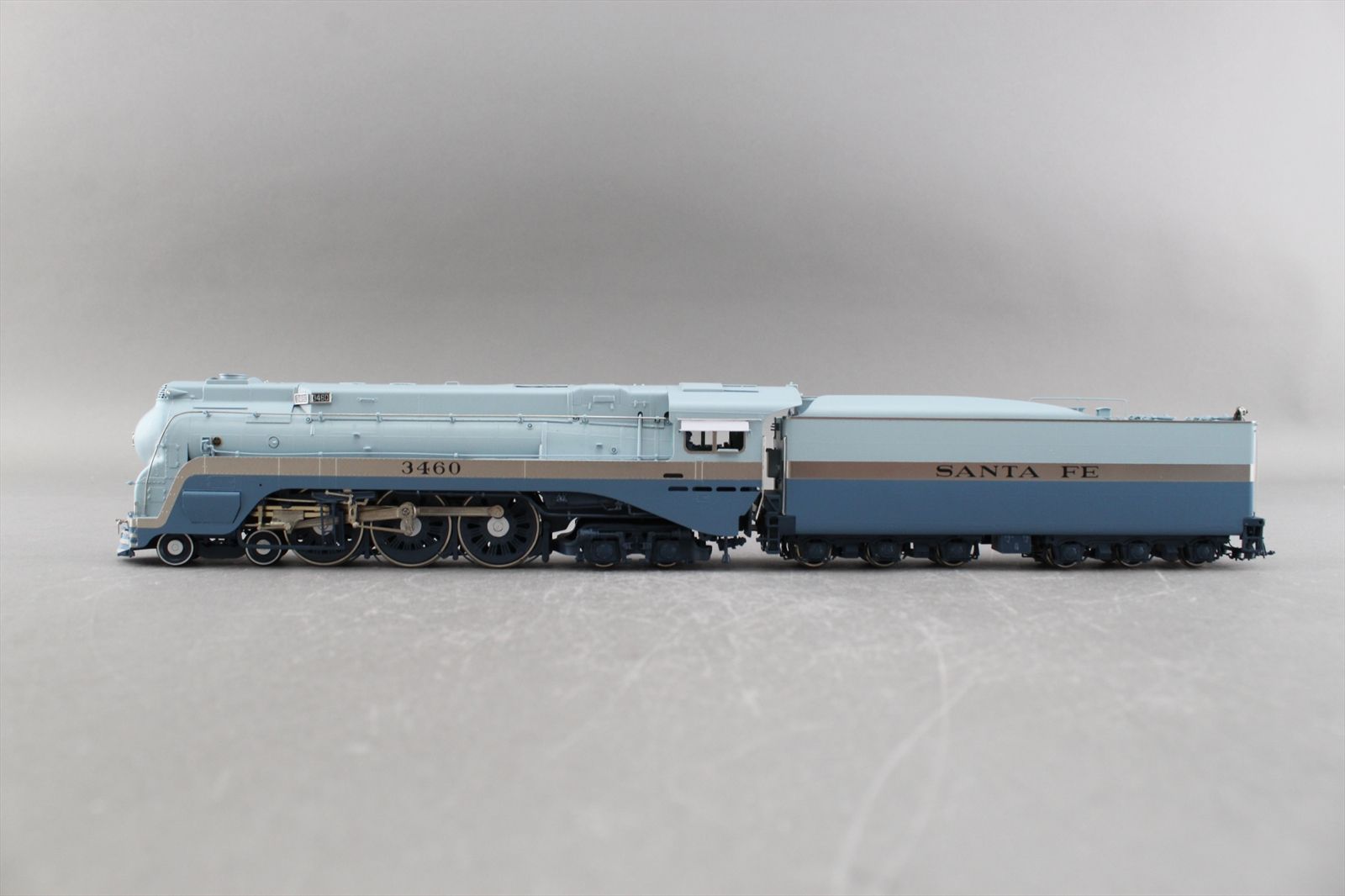 HO Brass Model - Hallmark Super Crown AT&SF Santa Fe Blue Goose Streamlined 4-6-4 #3460 Original ...