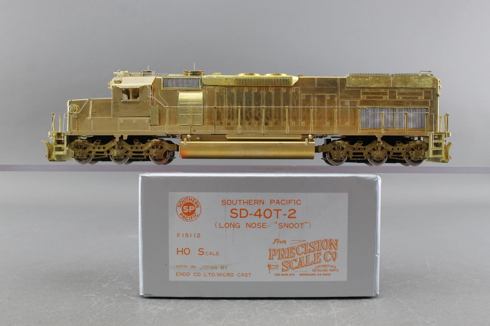 HO Brass Model - PSC 15112 SP Southern Pacific SD40T-2 Long Snoot Nose - Unpainted - 1984 Run ...