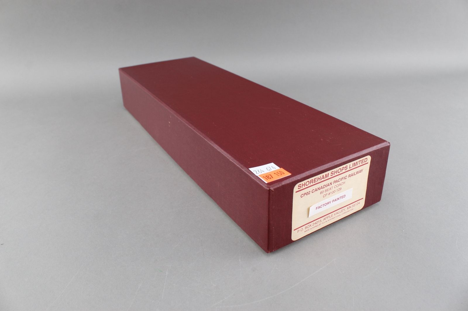 HO Brass Model - SSL CP02 CP CPR Canadian Pacific 60 Seat Coach #100 - F/P - Yulim