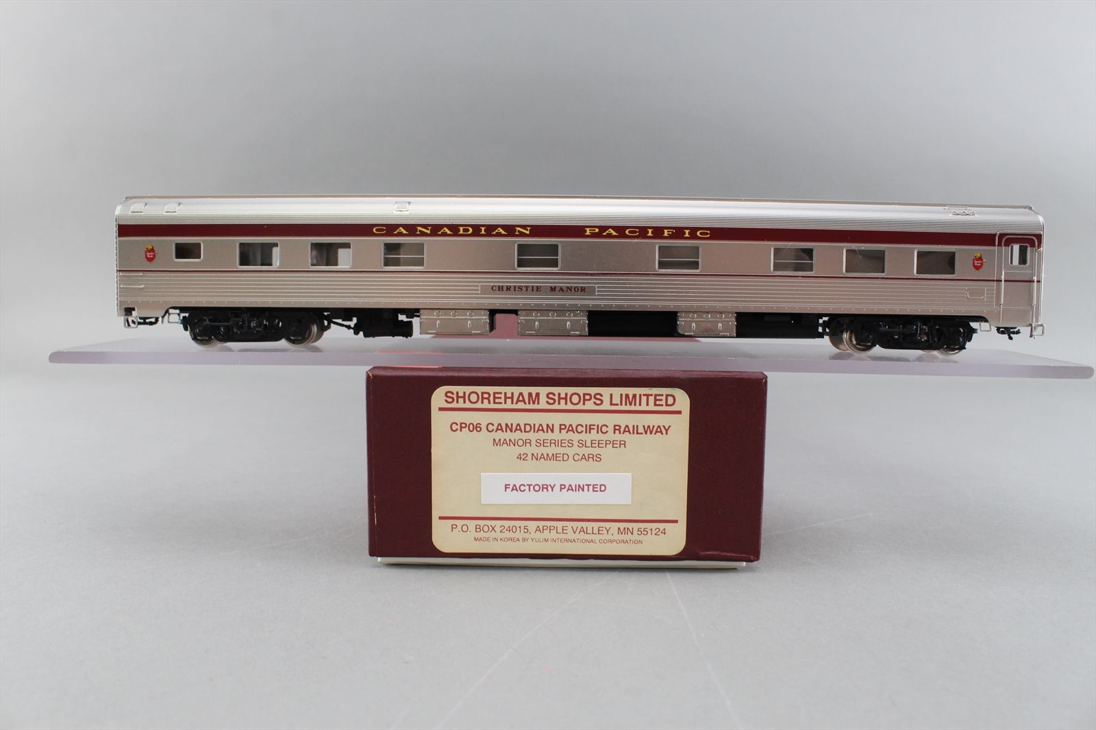 HO Brass Model - SSL CP06 CP CPR Canadian Pacific Sleeper Christie Manor - F/P - Yulim