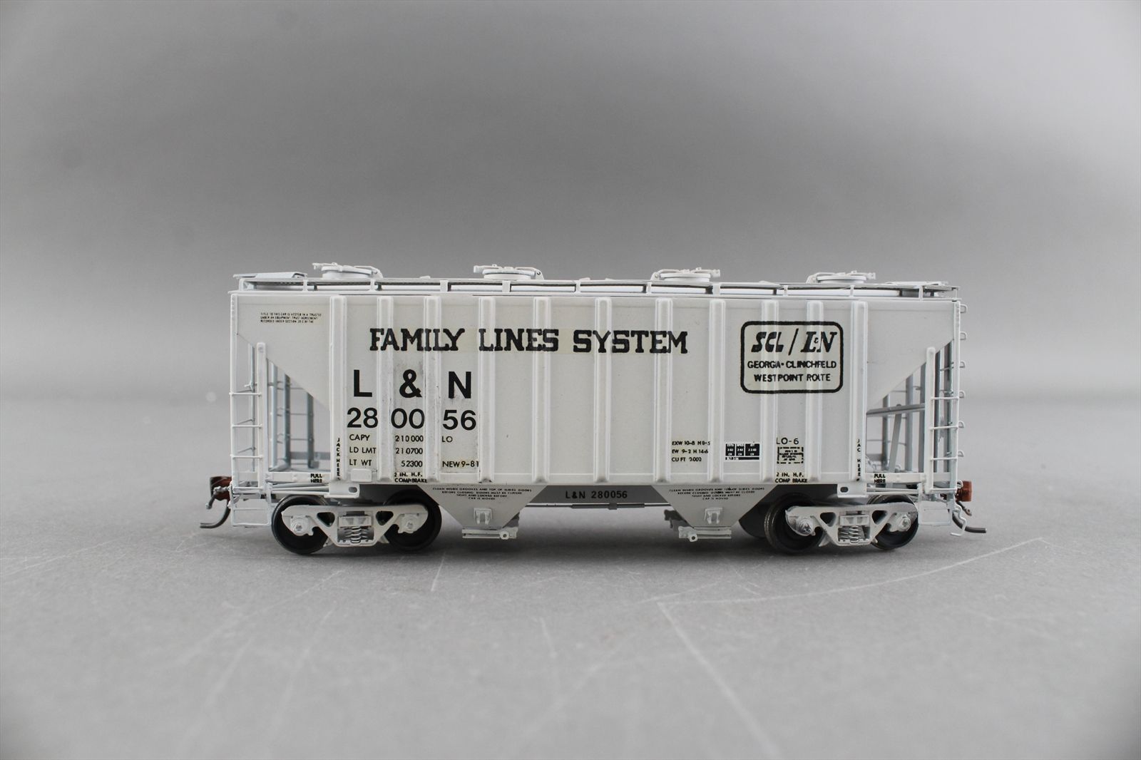 HO Brass Model - OMI 3052 L&N Louisville & Nashville Family Lines System 2 Bay P/S Covered ...