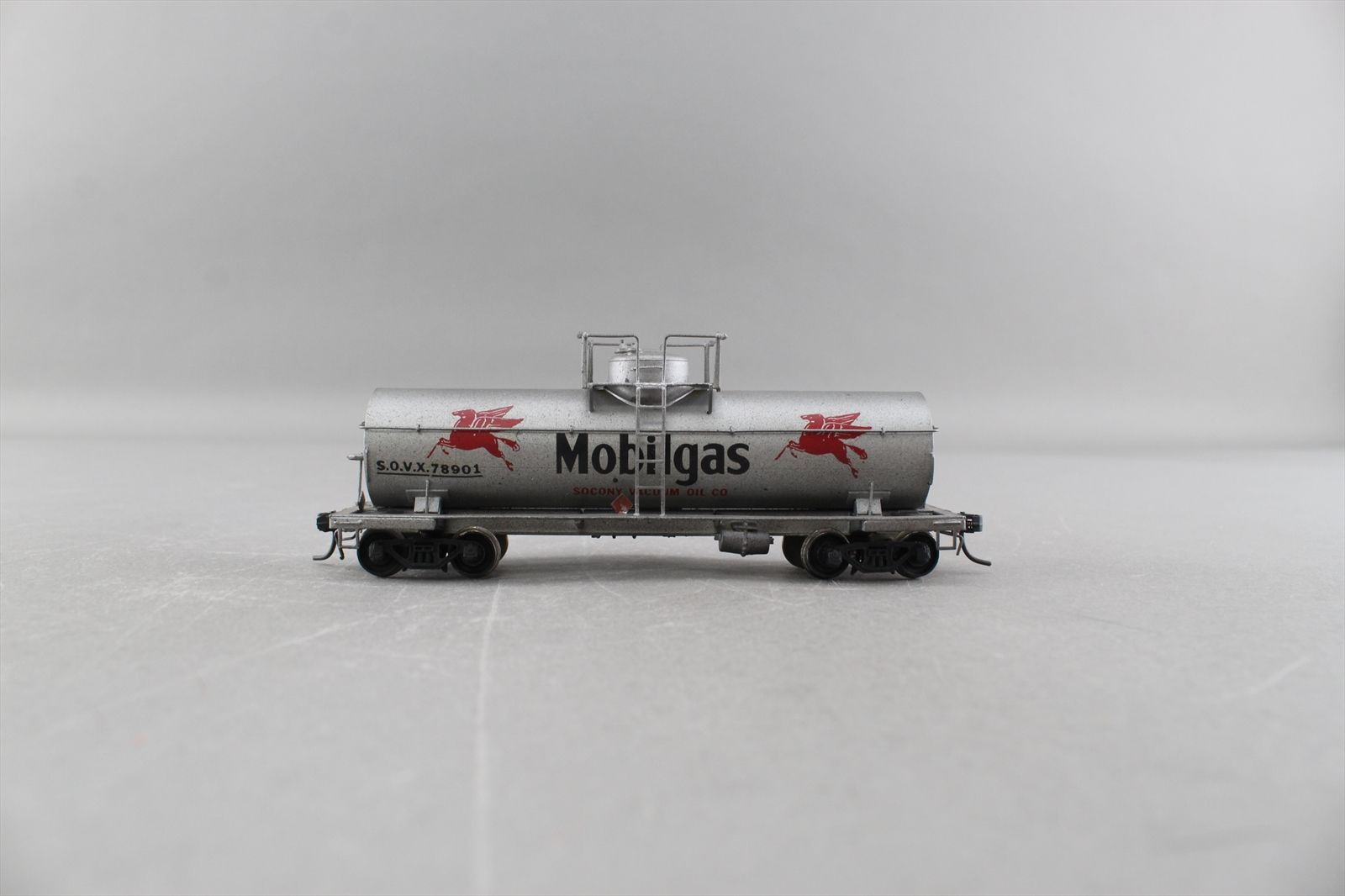 HO Brass Model - PSC 15656 SOVX Mobilgas 8,000 Gallon Tank Car Silver ...