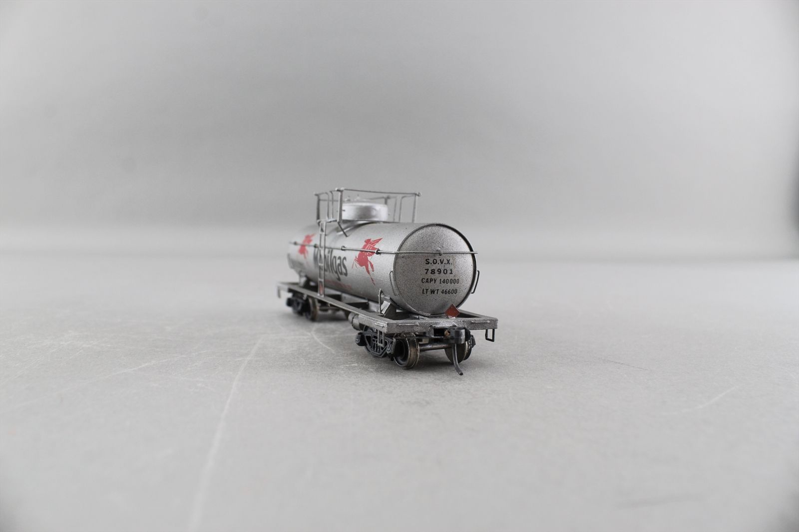 HO Brass Model - PSC 15656 SOVX Mobilgas 8,000 Gallon Tank Car Silver ...