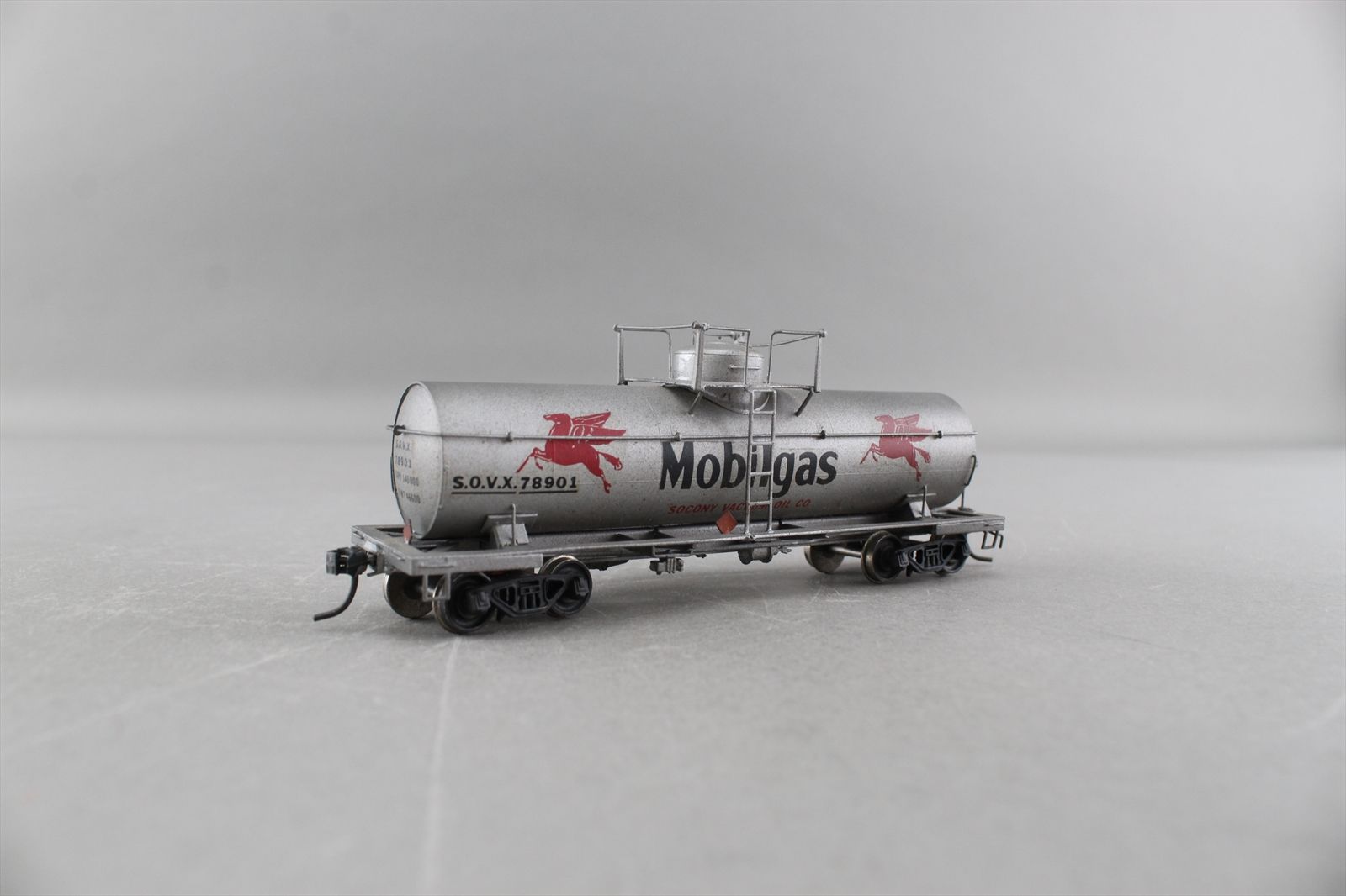 HO Brass Model - PSC 15656 SOVX Mobilgas 8,000 Gallon Tank Car Silver ...