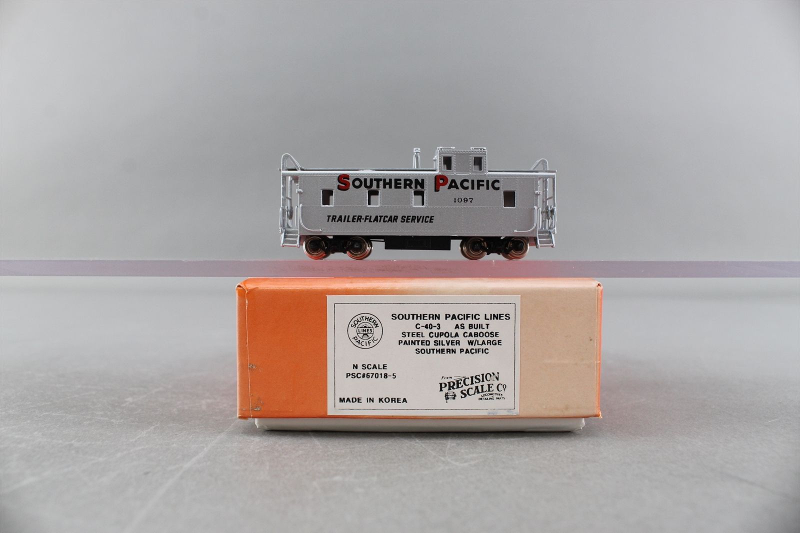 N Brass Model - PSC 67018-5 SP Southern Pacific C-40-3 Caboose Trailer ...