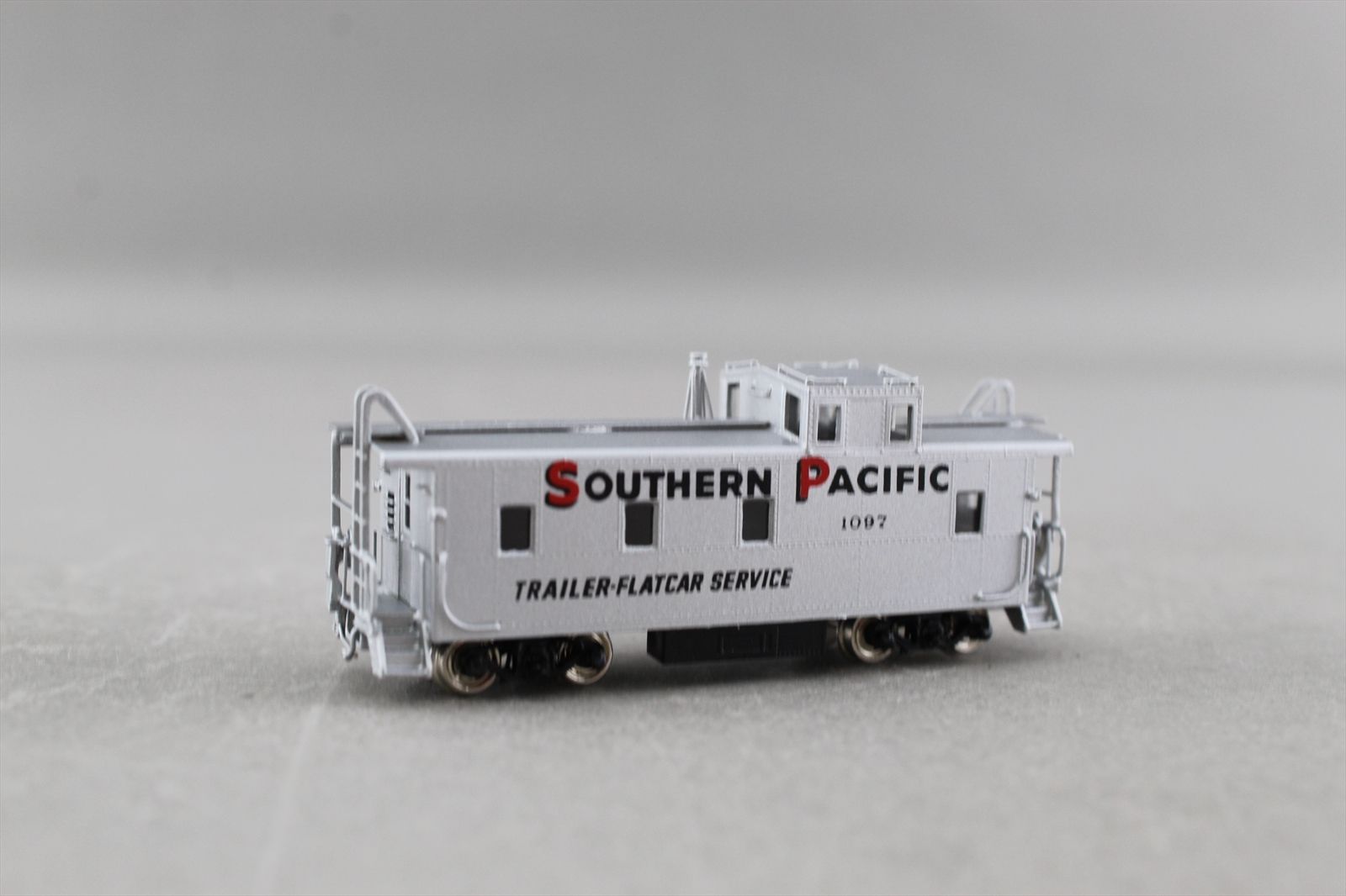 N Brass Model - PSC 67018-5 SP Southern Pacific C-40-3 Caboose Trailer Flatcar Service #1097 - F ...