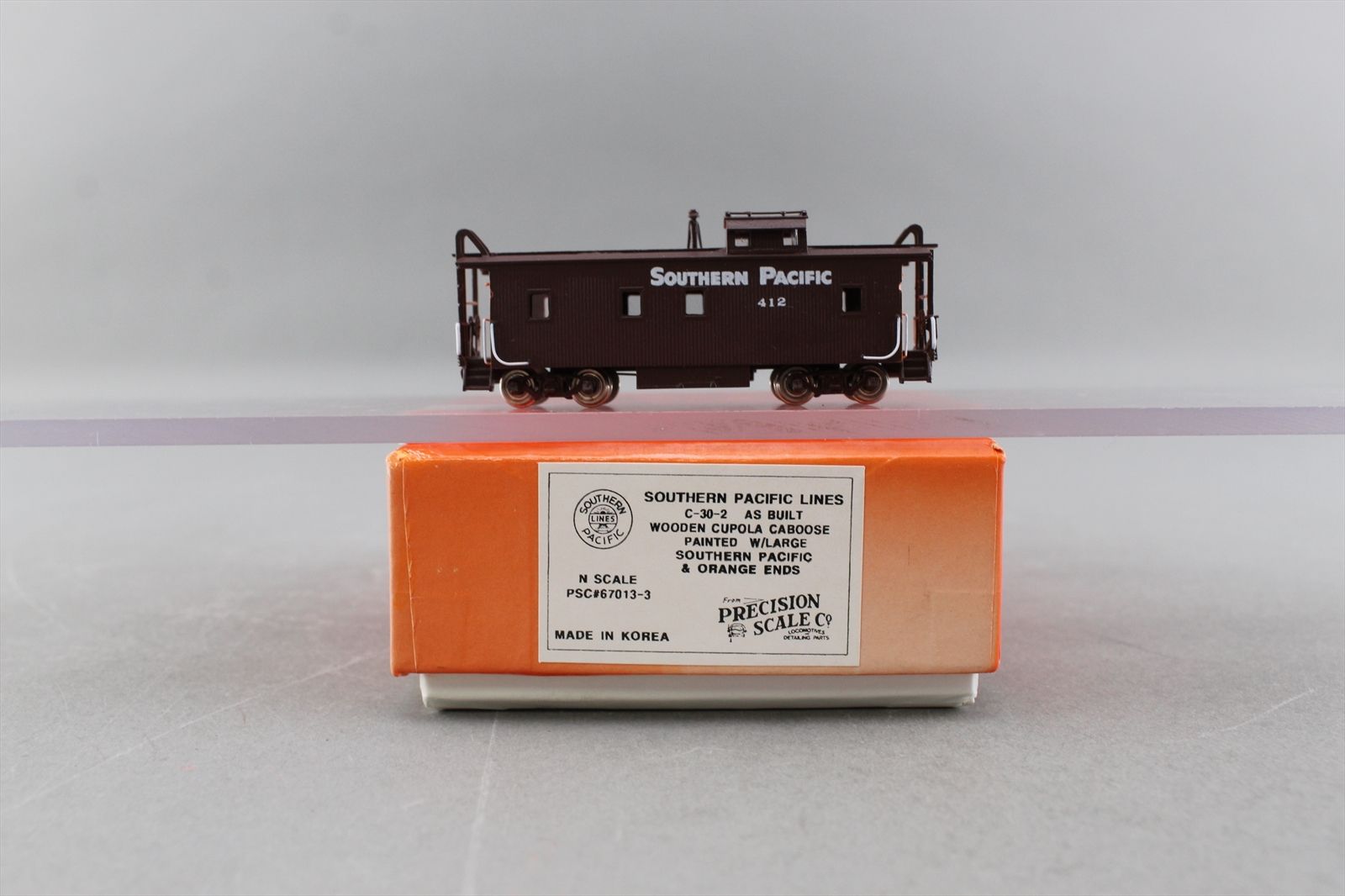 N Brass Model - PSC 67013-3 SP Southern Pacific C-30-2 Wood Caboose ...