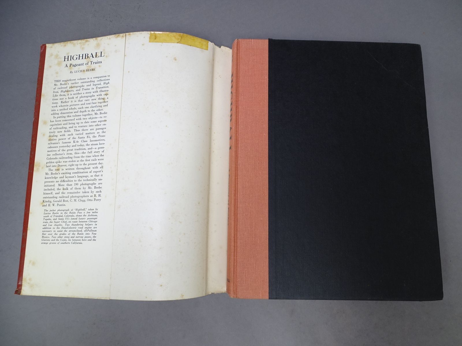 Railroad Book - Highball: A Pageant of Trains - Lucius Beebe - 226 Pages