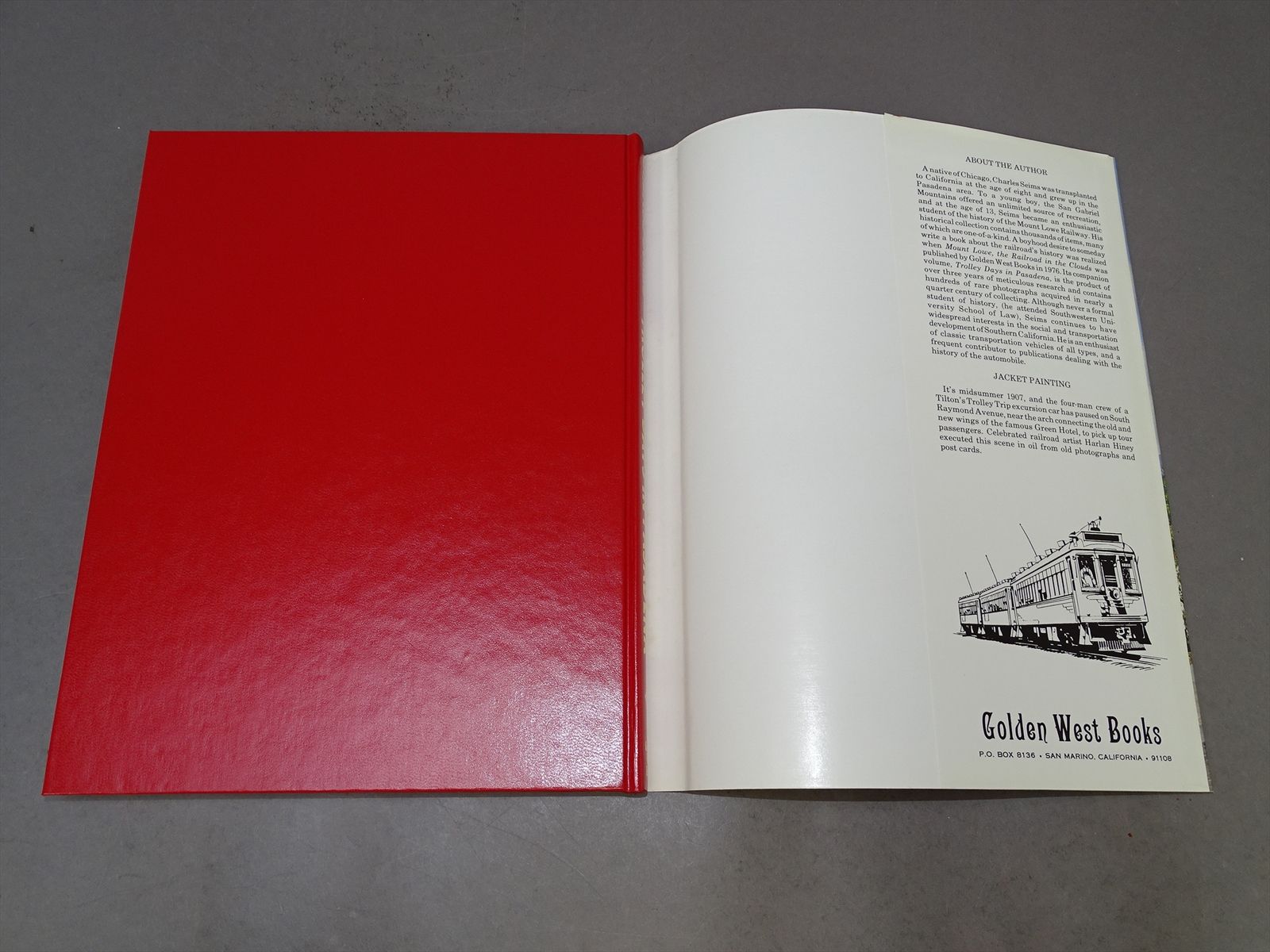 Railroad Book - Trolley Days in Pasadena - Charles Seims - 195 Pages
